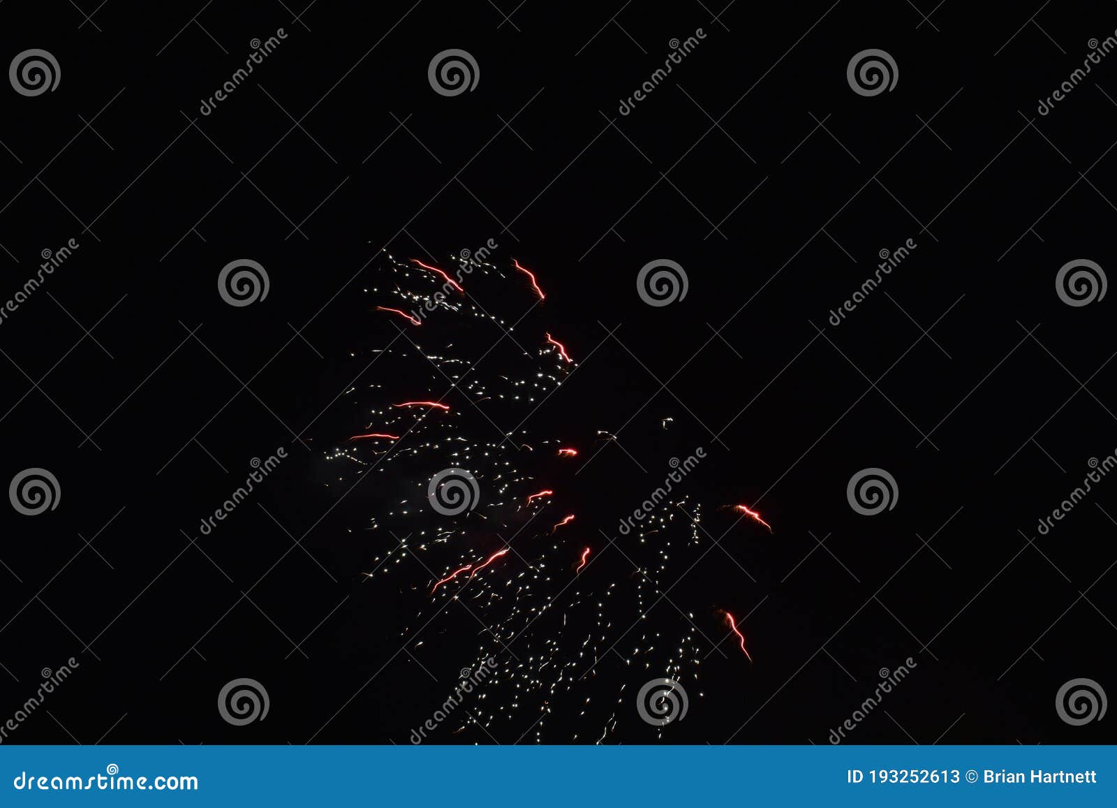 A Photograph of an Explosion of Fireworks on a Pure Black Sky Stock Image - Image of flash ...