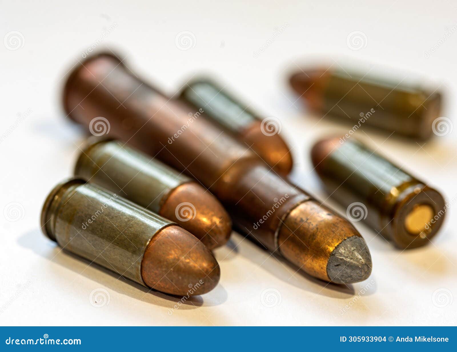 Photograph of Fired Bullets and Cartridges Stock Photo - Image of metal ...