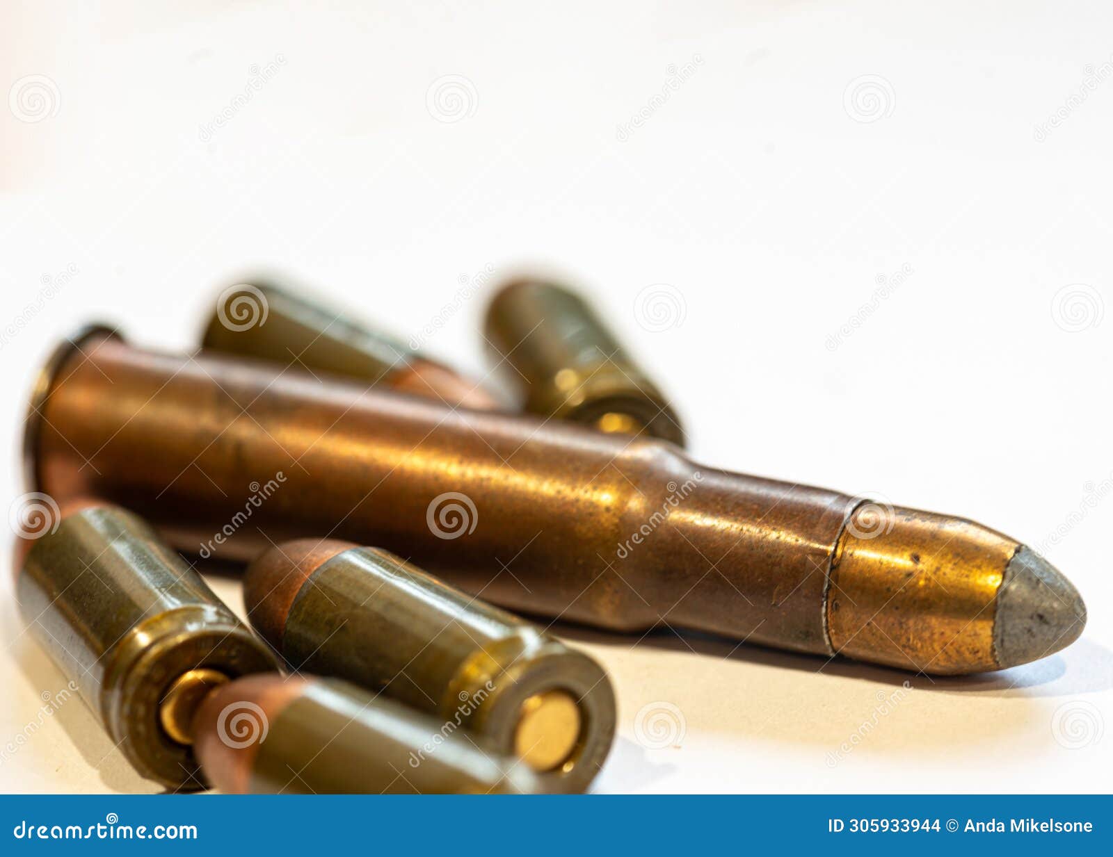 Photograph of Fired Bullets and Cartridges Stock Photo - Image of ...