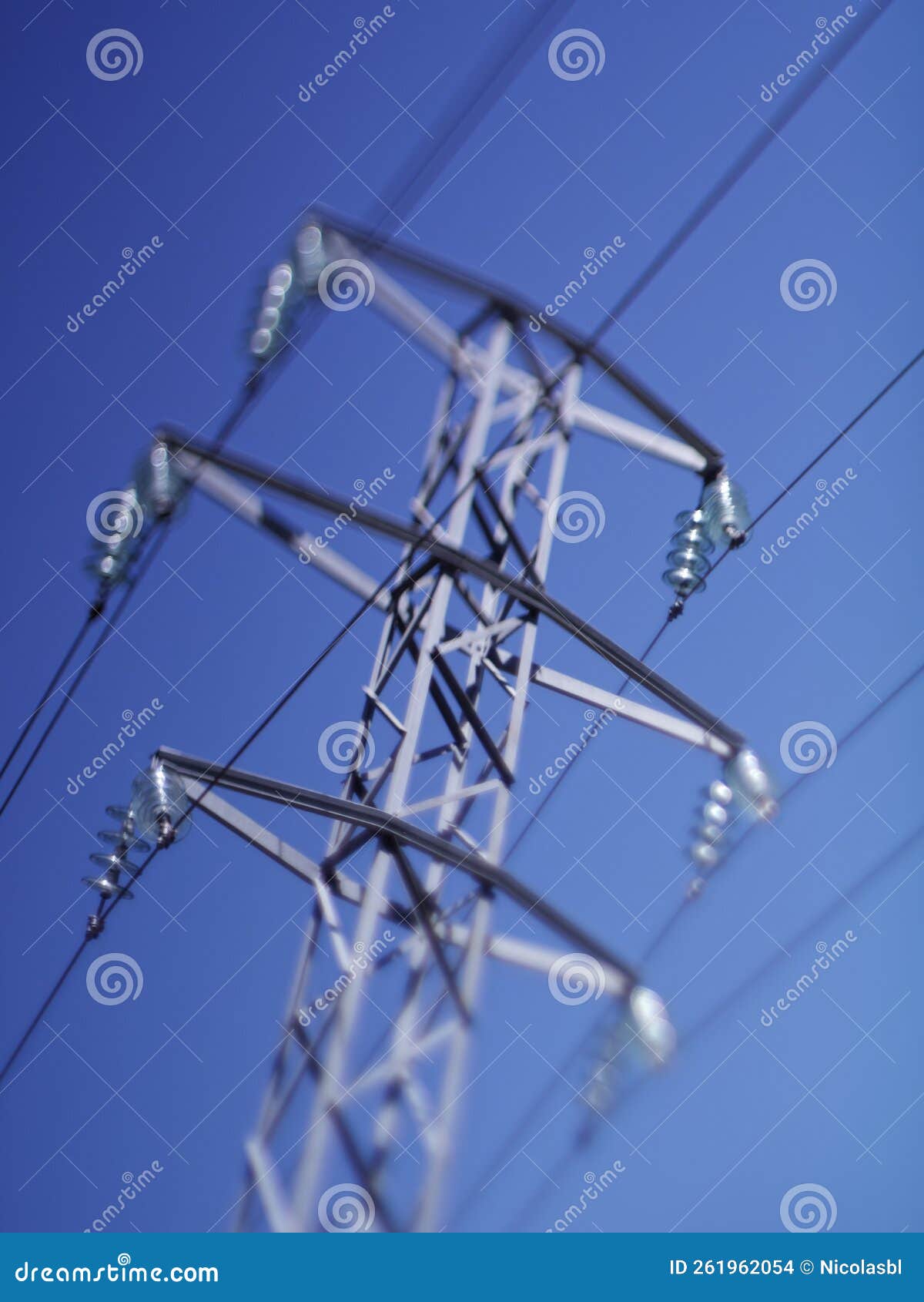 Photograph of High-voltage Power Line Structure Stock Photo - Image of ...