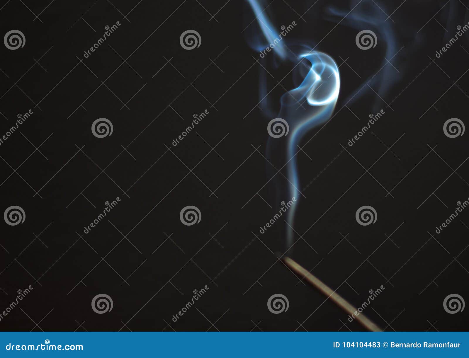 Incense bar and smoke stock image. Image of darkness - 104104483