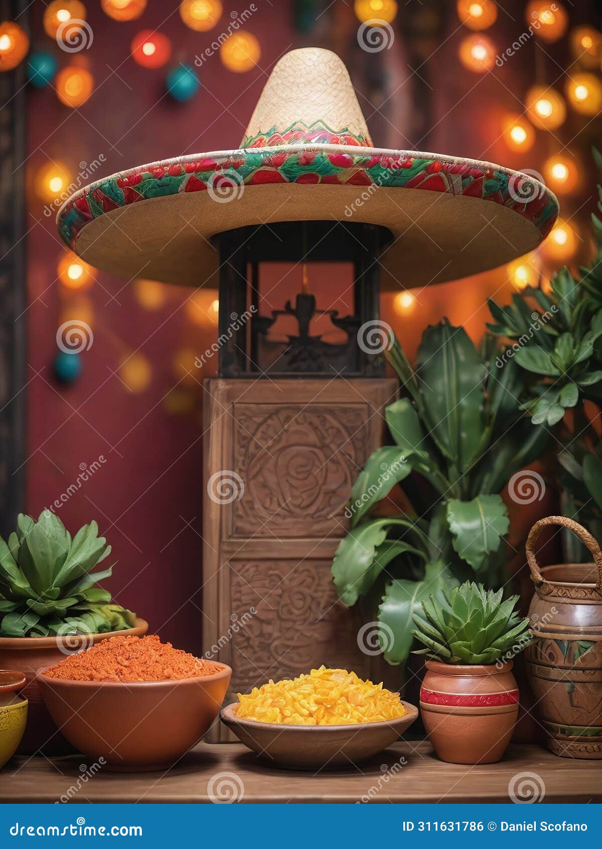 Photograph of Mexican Themed Background. Generative AI Stock ...