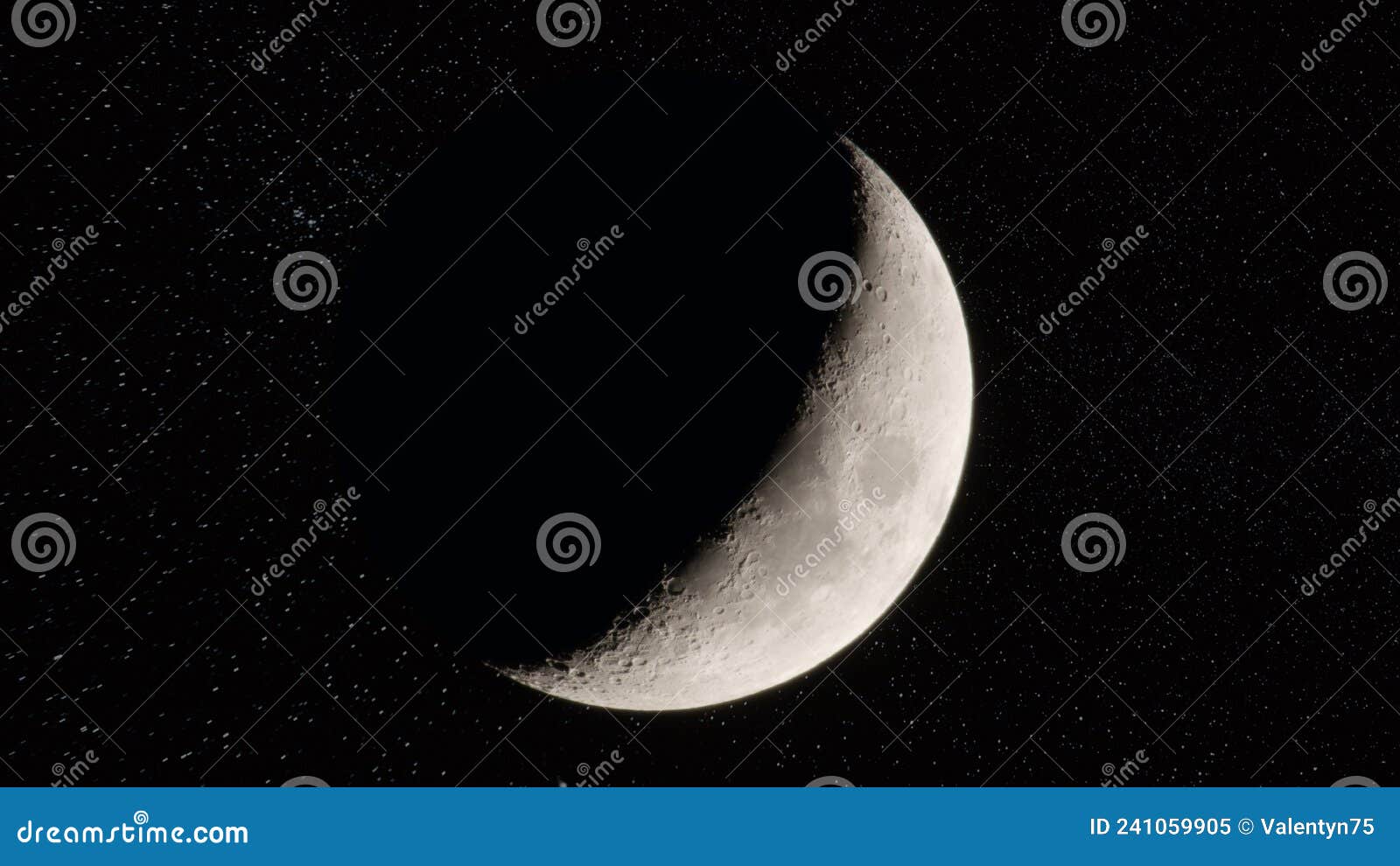 Photograph of Moon in the First Quarter Lunar Phase Stock Image - Image ...