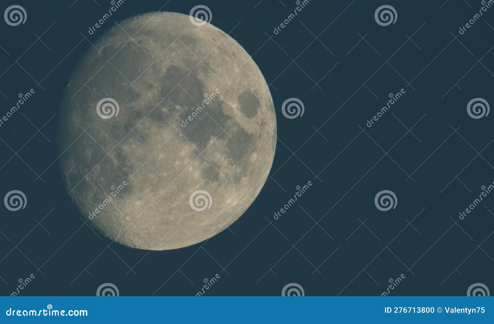 Photograph of Moon in the Full Moon Lunar Phase Stock Photo - Image of ...