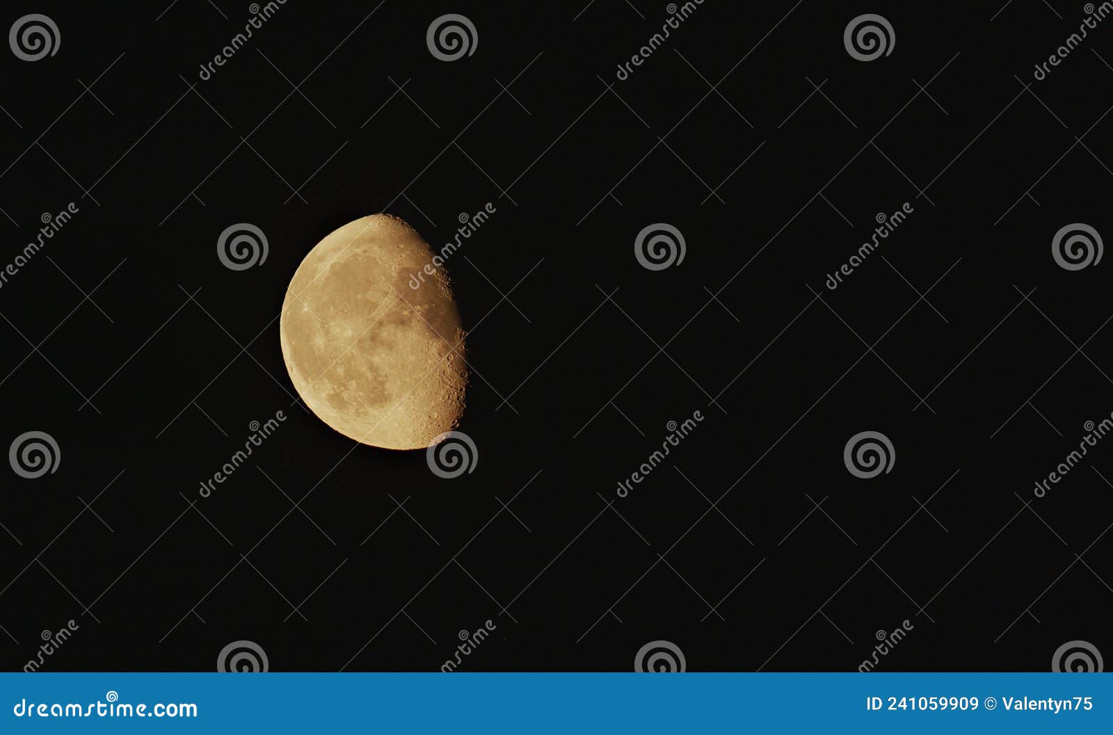 Photograph of Moon in the Last Quarter Lunar Phase Stock Image - Image ...