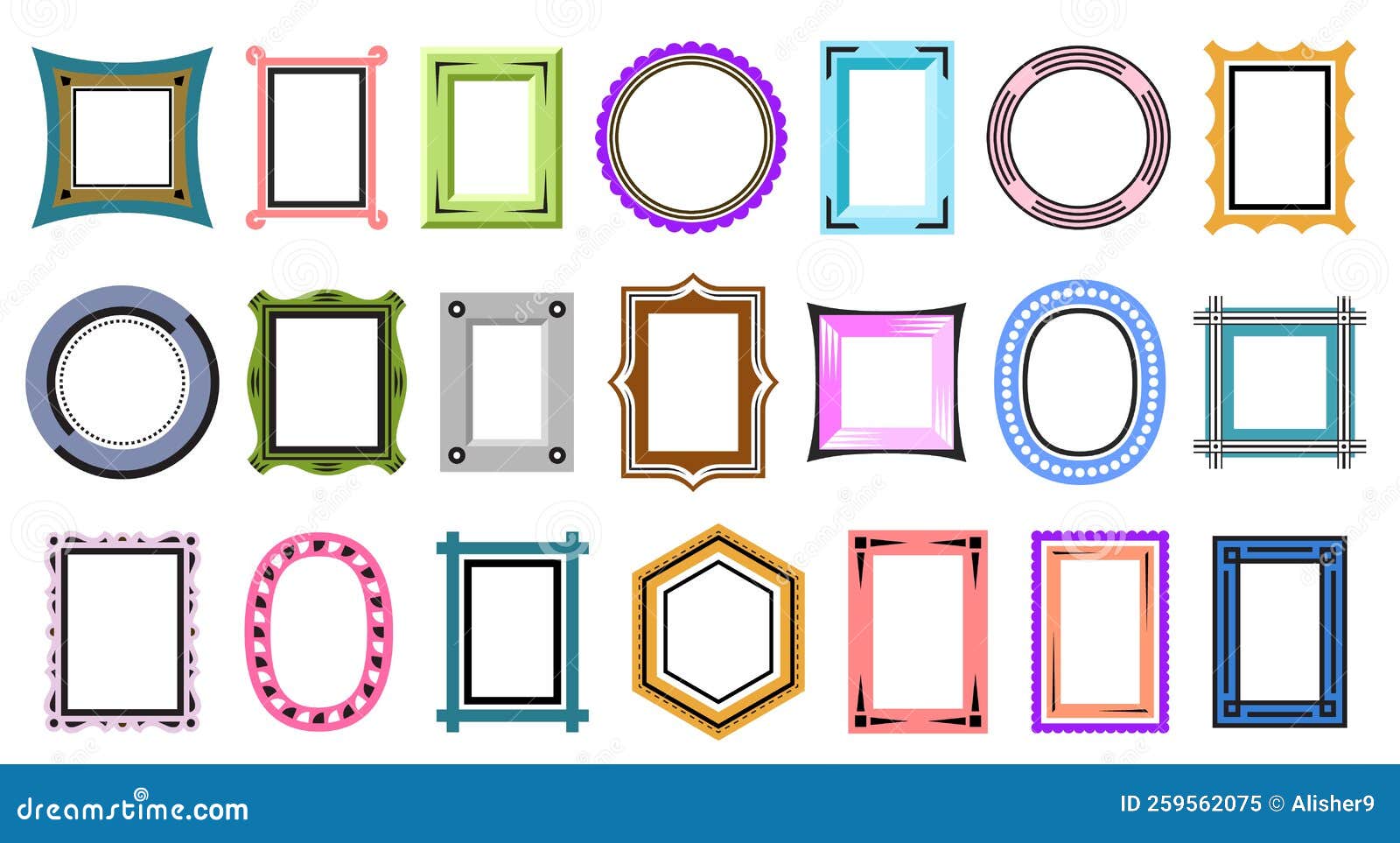 Photograph or Painting Frames Set Stock Vector - Illustration of ... Photograph or Painting Frames Set Stock Vector - Illustration of ...