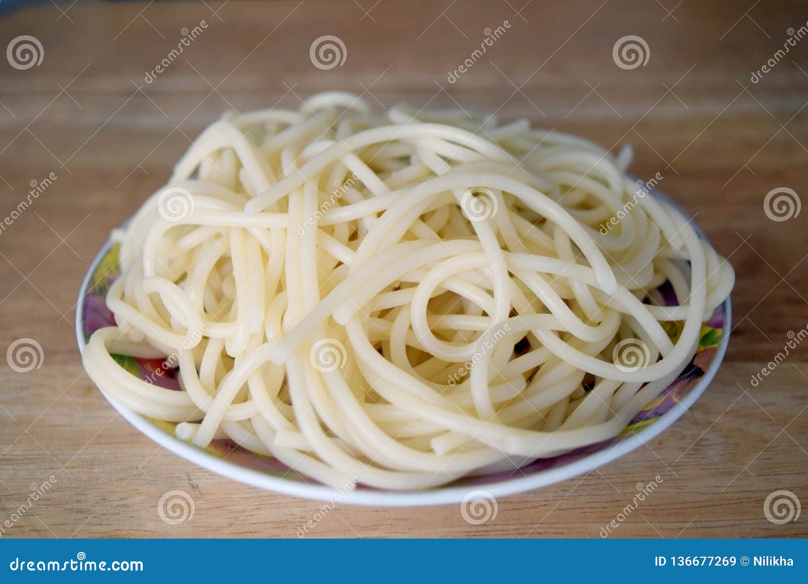 Plain Spaghetti Pasta stock image. Image of fresh, closeup - 136677269