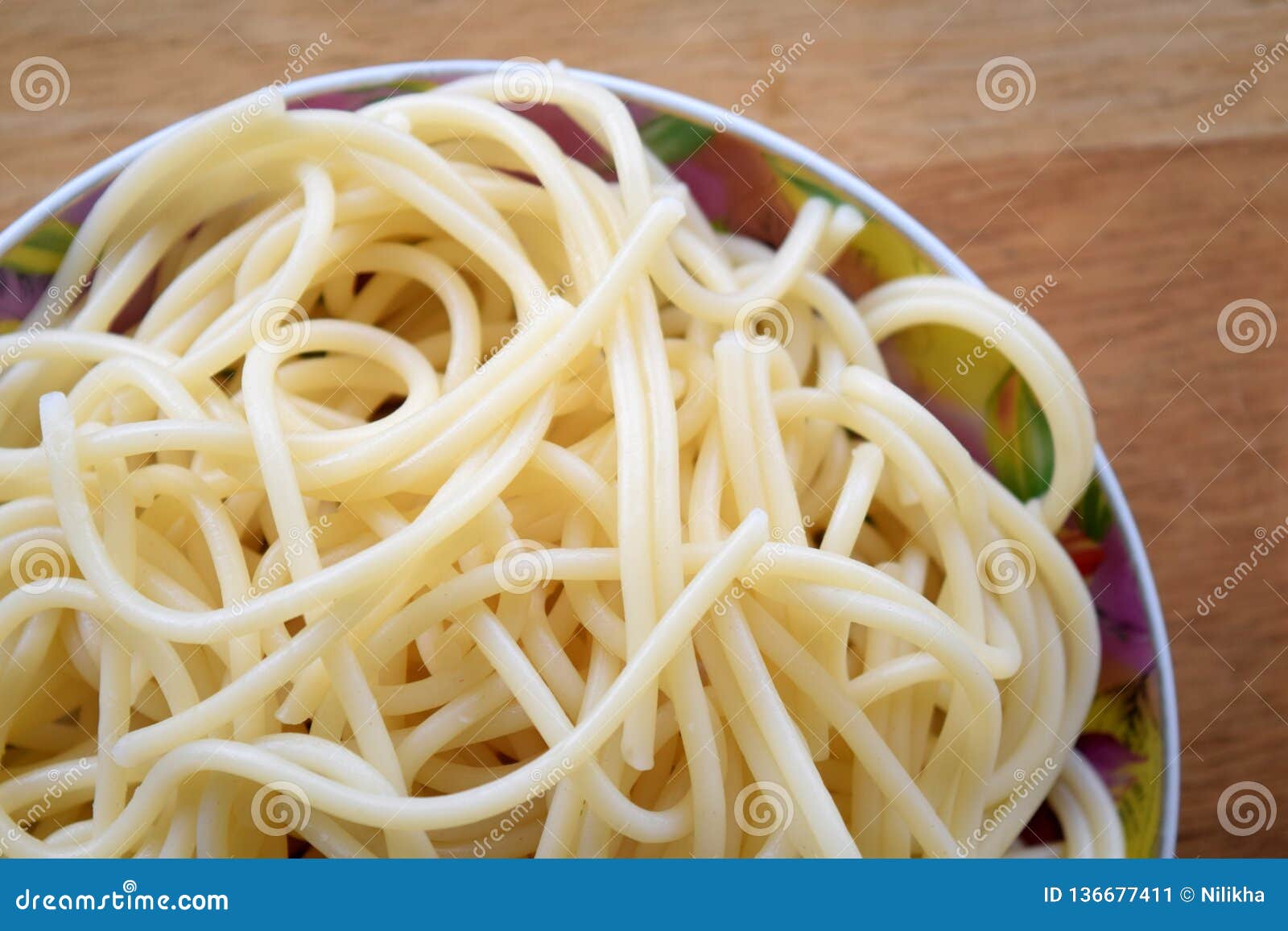 Plain Spaghetti Pasta stock image. Image of pasta, closeup - 136677411