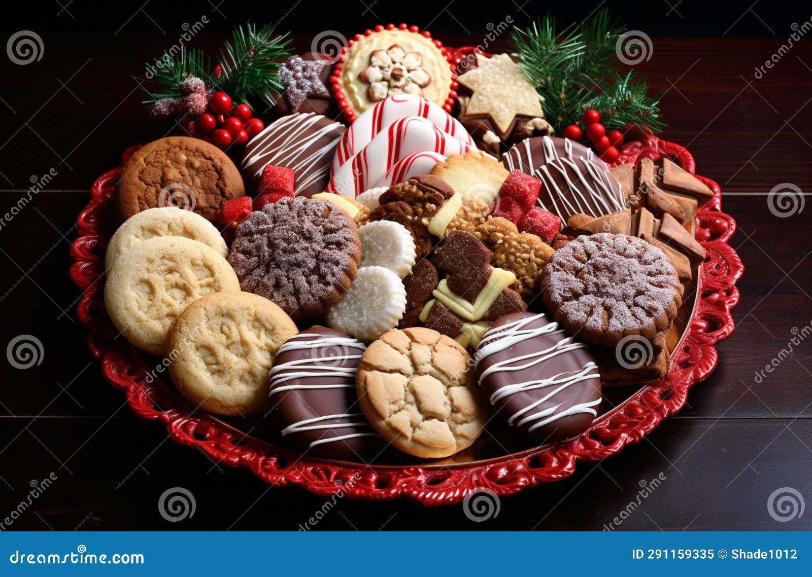 Plate of Christmas Cookies stock illustration. Illustration of cake ...
