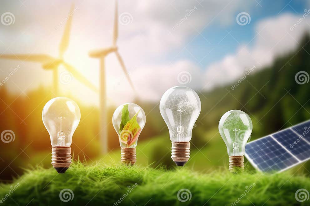 Alternative Energy Sources and Energy Efficiency. Generative AI Stock ...