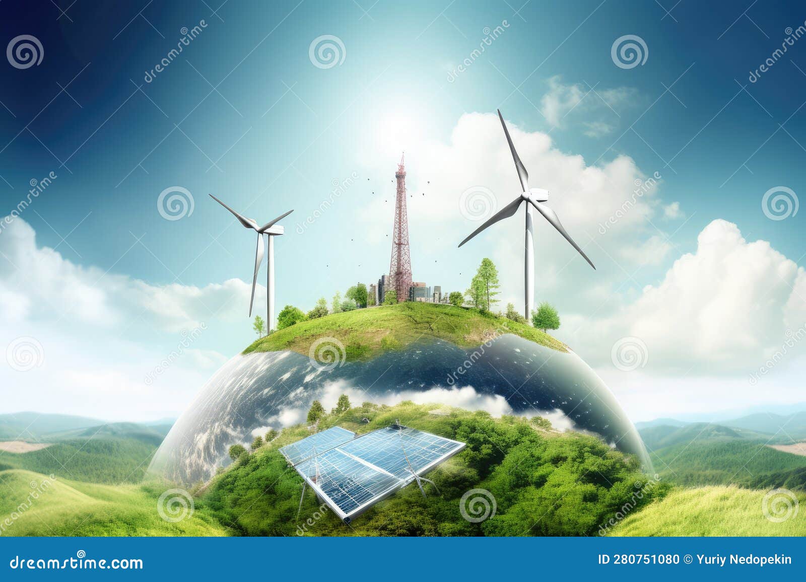 Alternative Energy Sources and Energy Efficiency. Generative AI Stock ...