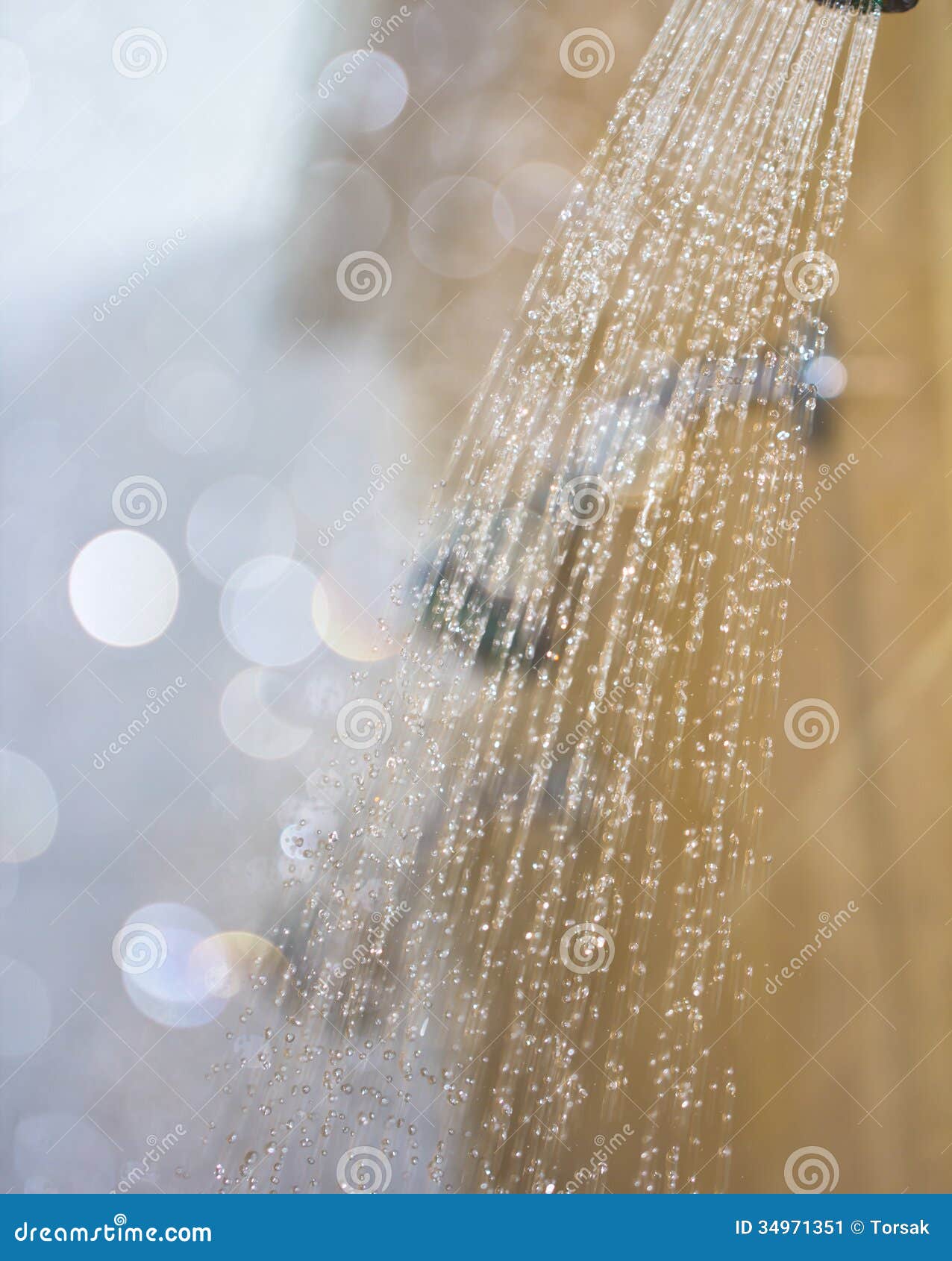 Photograph of a Shower Drops Stock Image - Image of detail, flow: 34971351