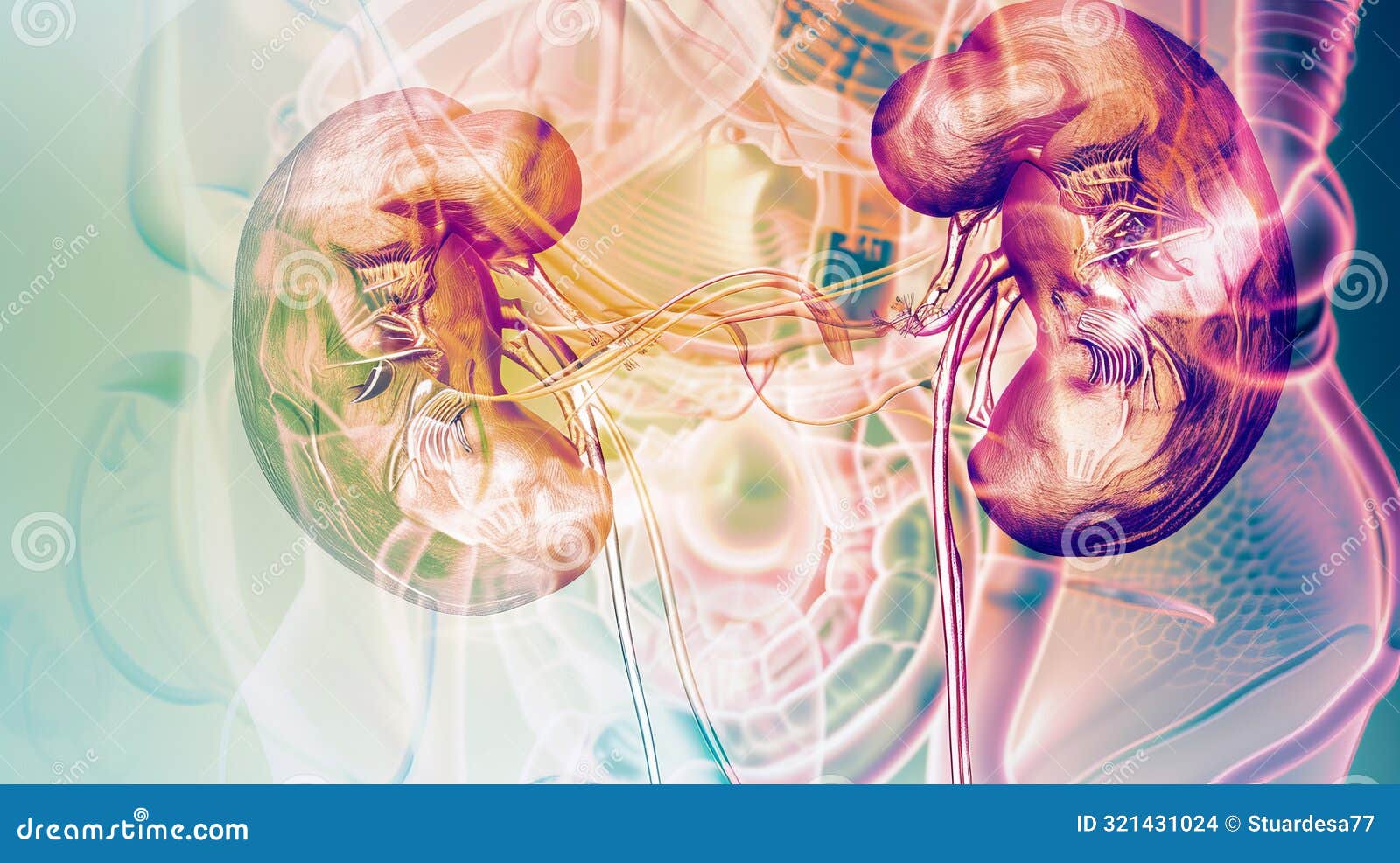 Artistic Anatomy of Human Kidneys Stock Photo - Image of abstract ...