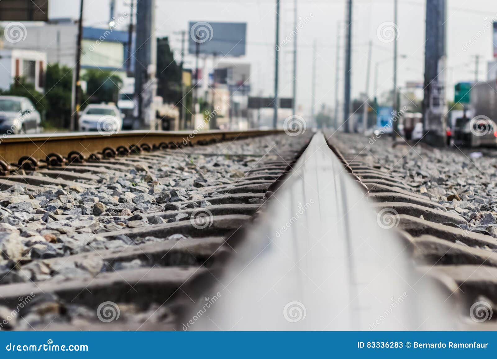 Photograph Of Some Train Rails | CartoonDealer.com #83336283