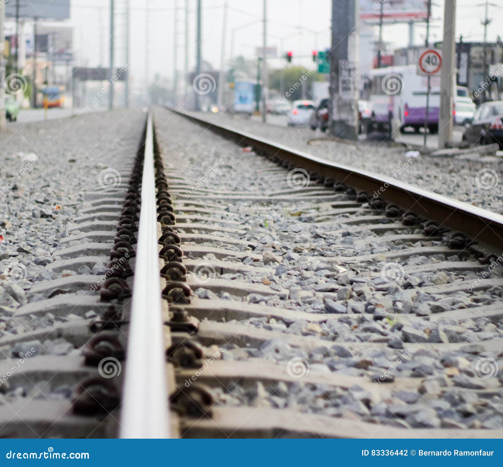 Photograph of Some Train Rails Stock Photo - Image of parallel, rail ...