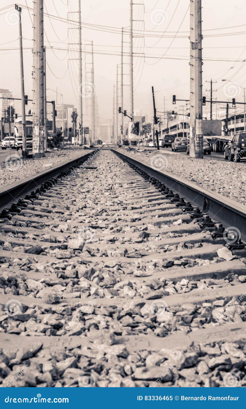 Photograph of Some Train Rails Stock Image - Image of parallel, traffic ...