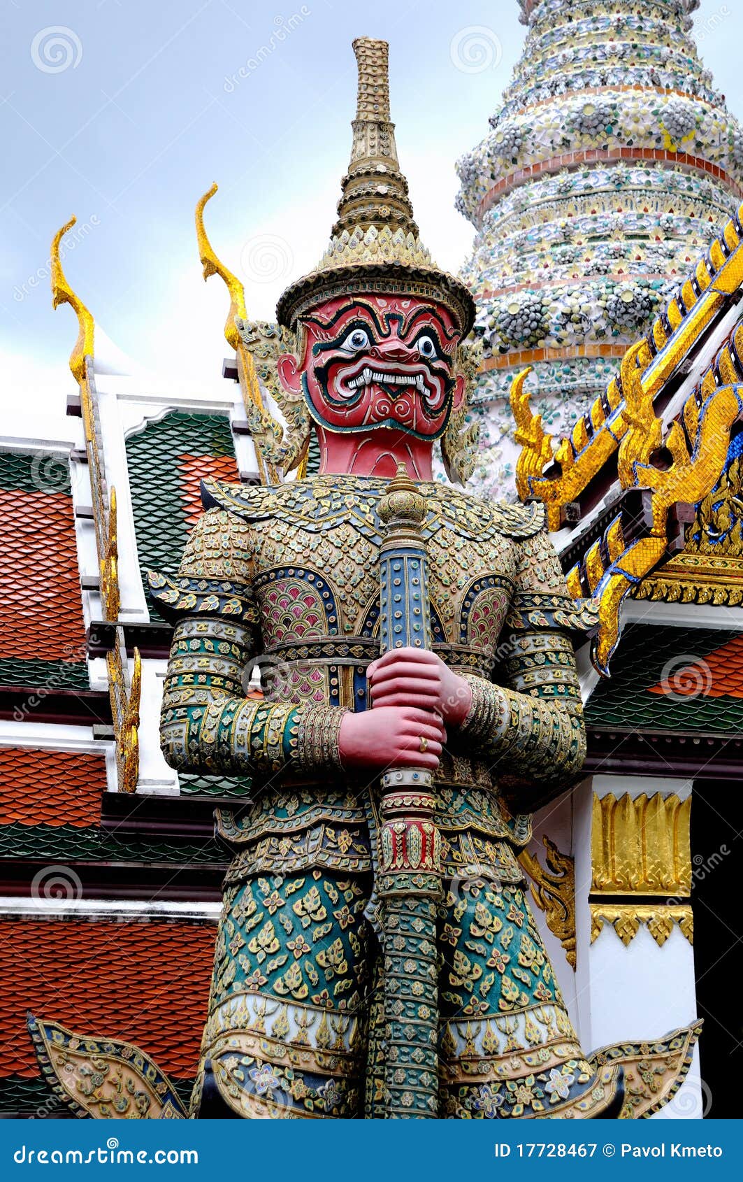 Photograph of a Statue of Guardian Stock Image - Image of home ...