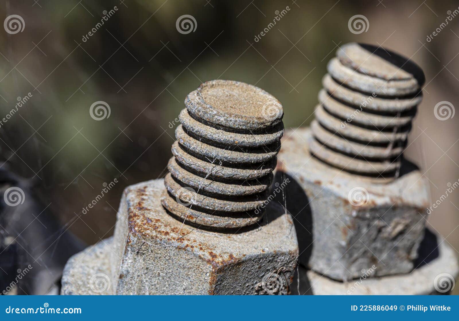 Photograph of the Thread of a Rusty Galvanised Bolt Stock Image - Image ...