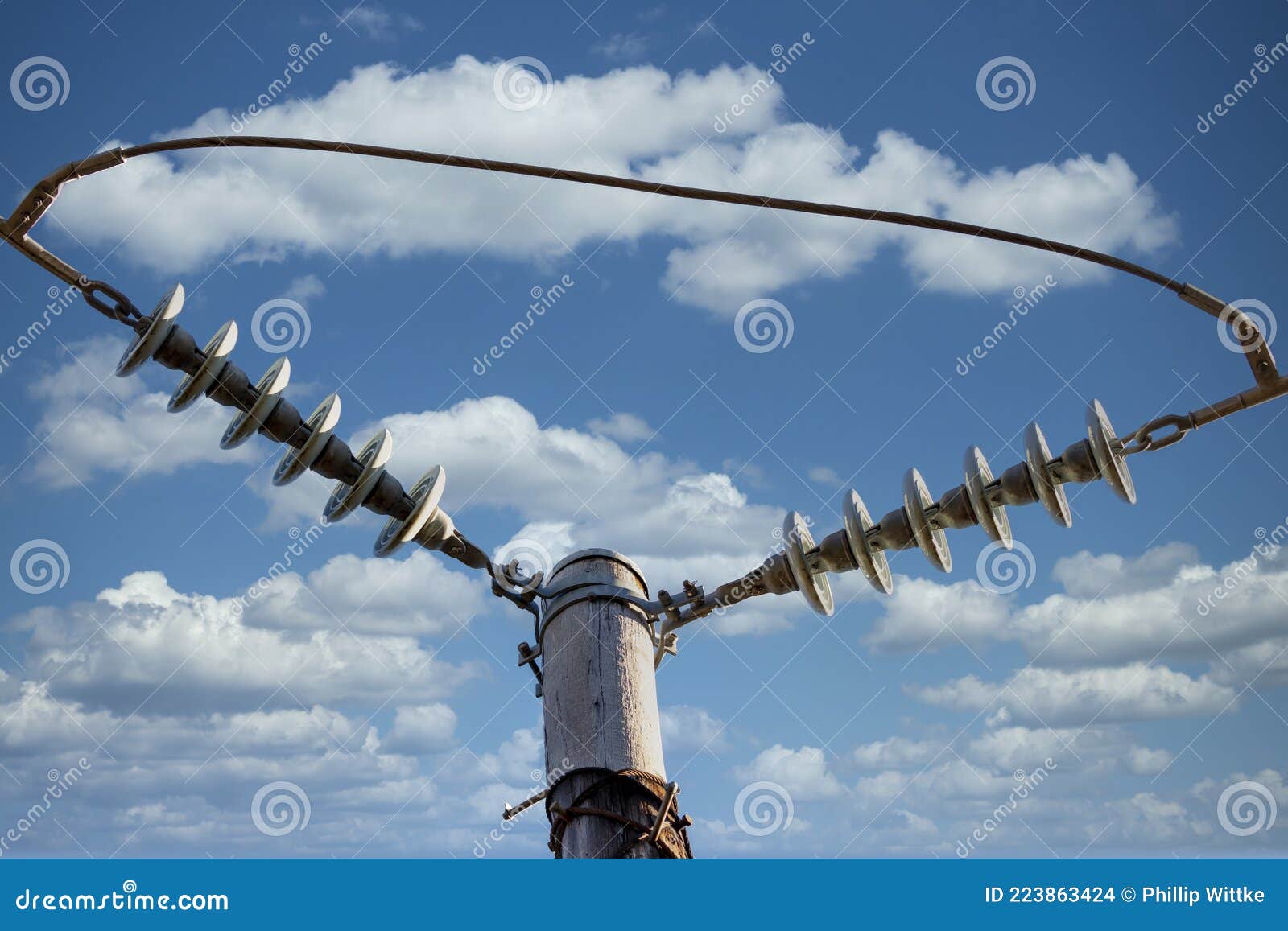 Photograph of a Transmission Line Cable System and Assembly Stock Photo ...