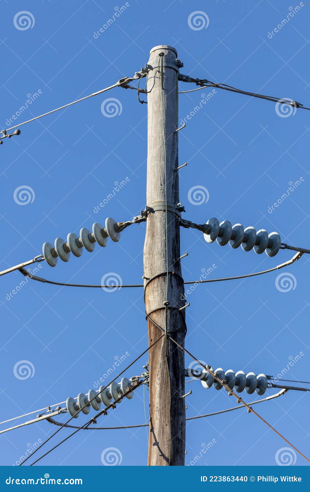 Photograph of a Transmission Line Cable System and Assembly Stock Photo ...