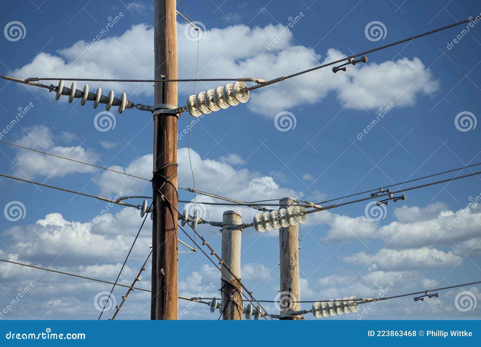 Photograph of a Transmission Line Cable System and Assembly Stock Photo ...