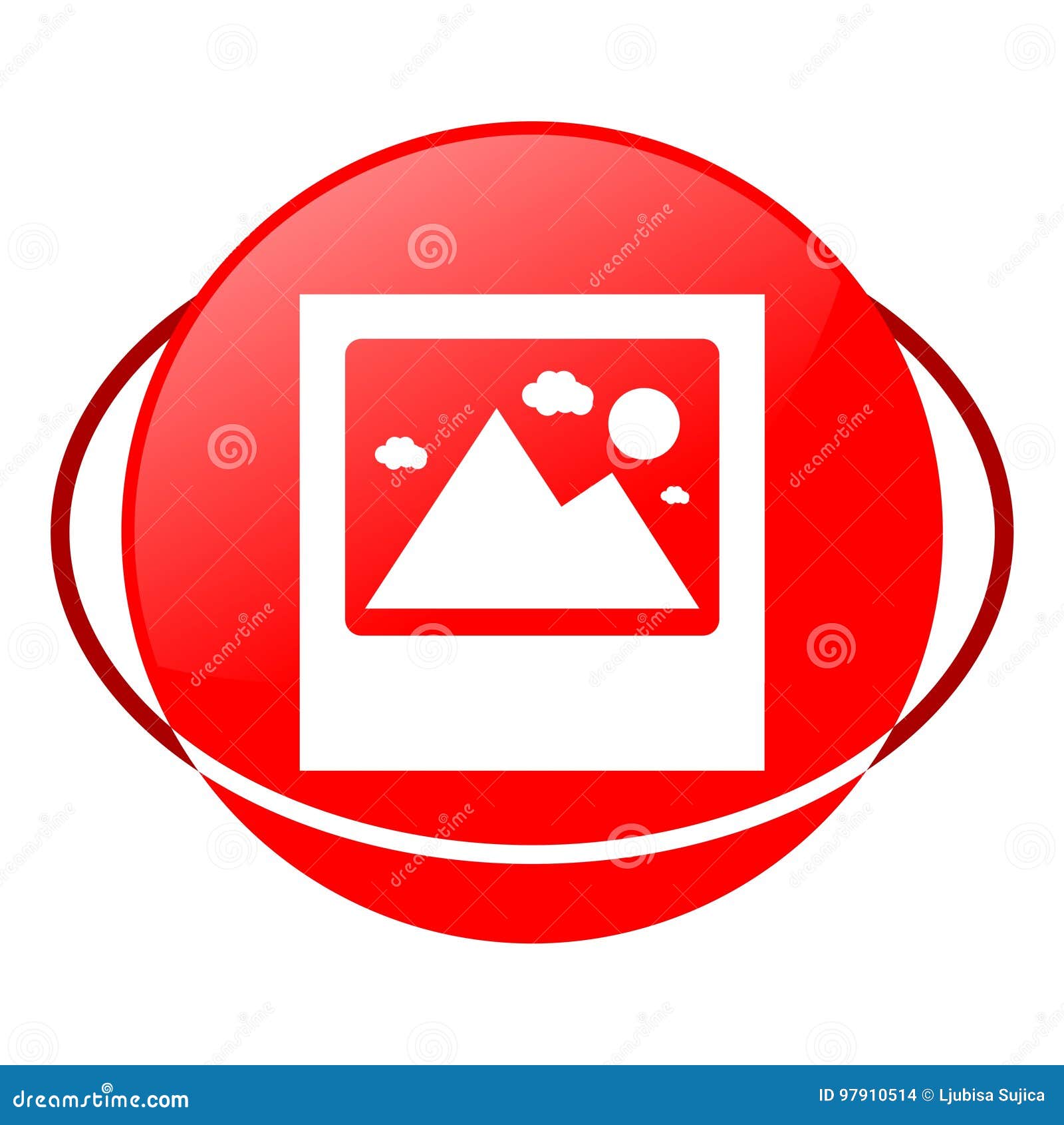 Photograph Vector Illustration, Red Icon Stock Vector - Illustration of ...
