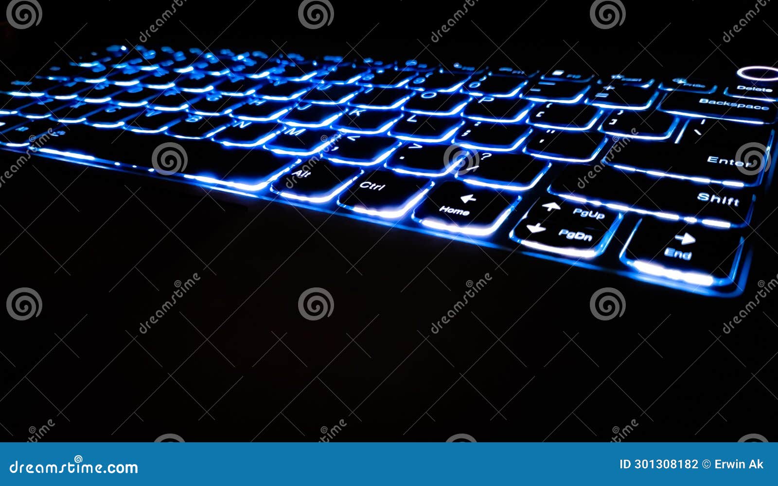 Photographed the Computer Keyboard from the Right Side Stock Photo ...
