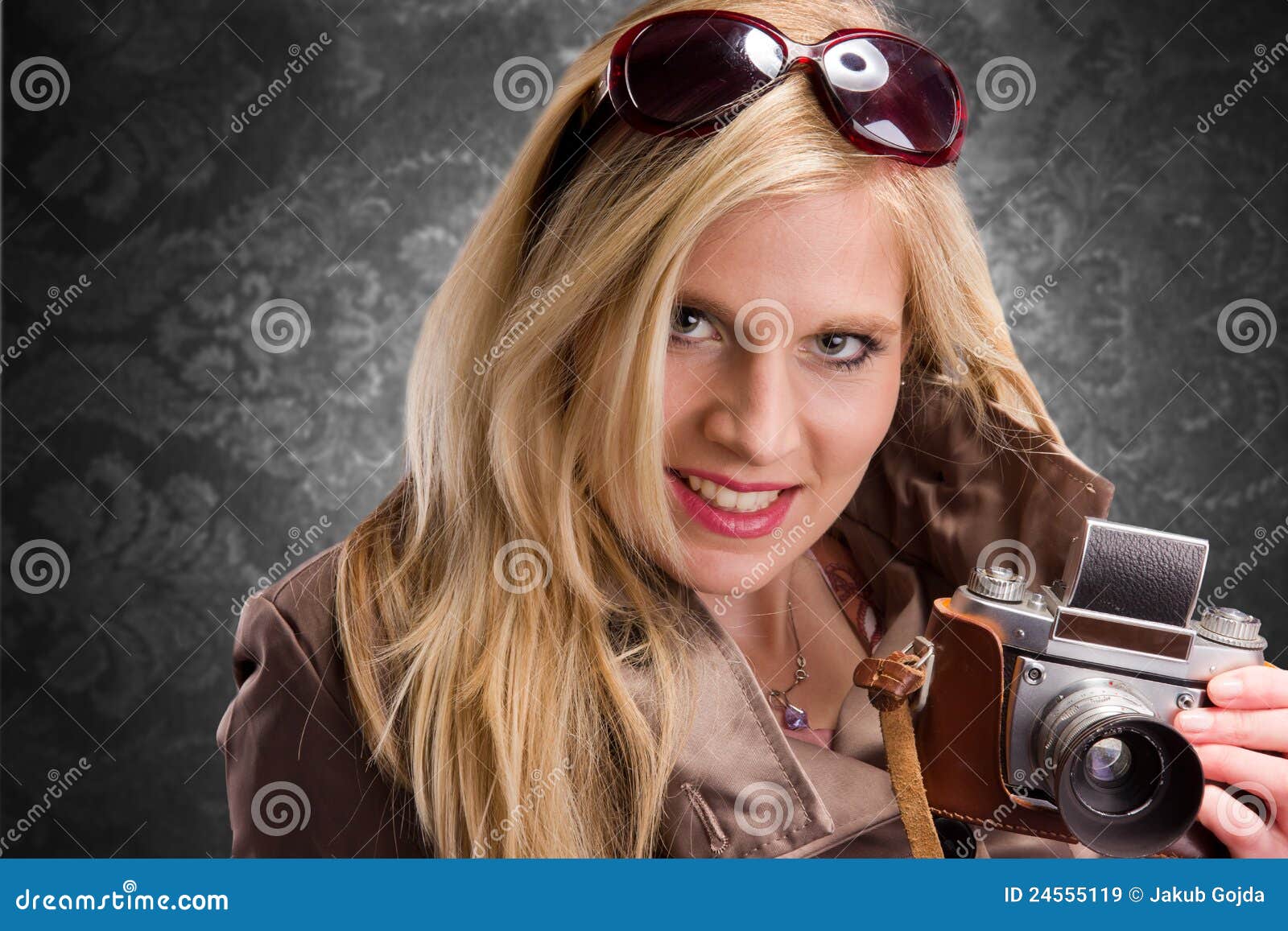 Photographer stock image. Image of lady, journalism, portrait - 24555119