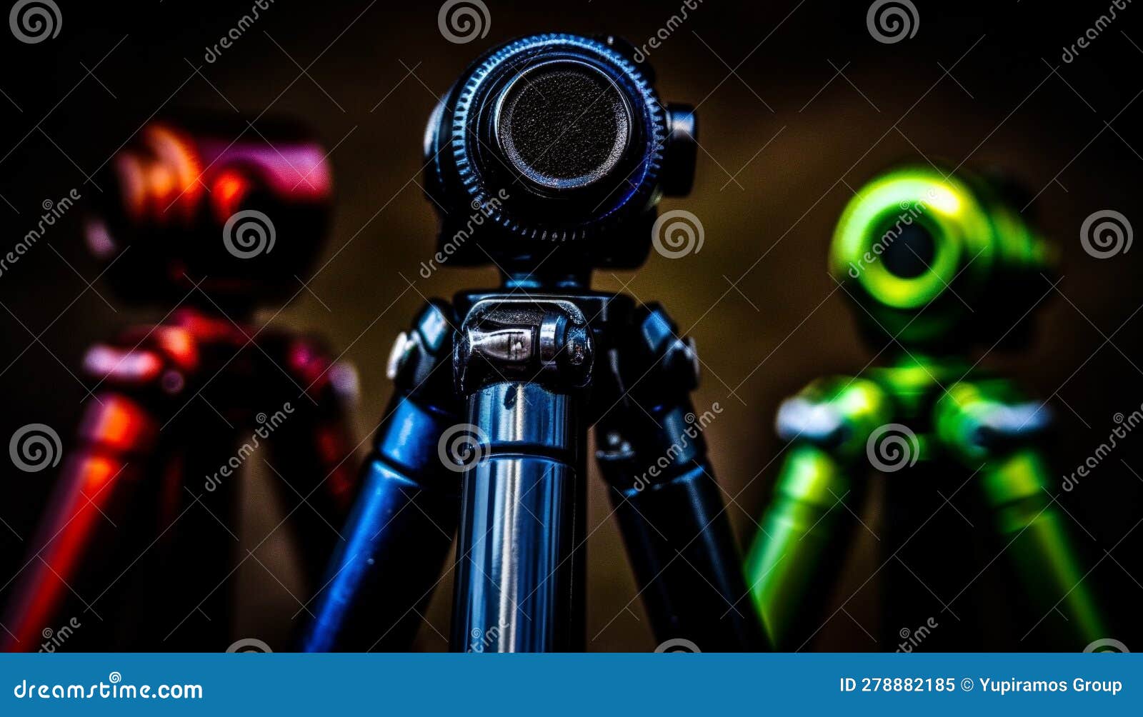 The Photographer Aimed His Camera Flash at the Illuminated Stage ...