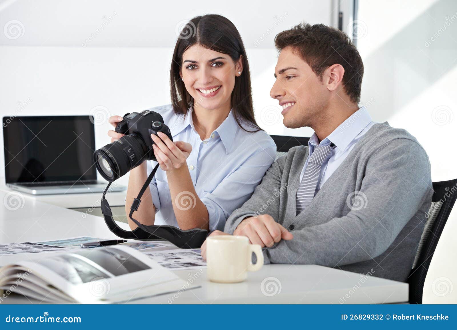 Photographer with Assistant Stock Photo - Image of camera, advertising ...