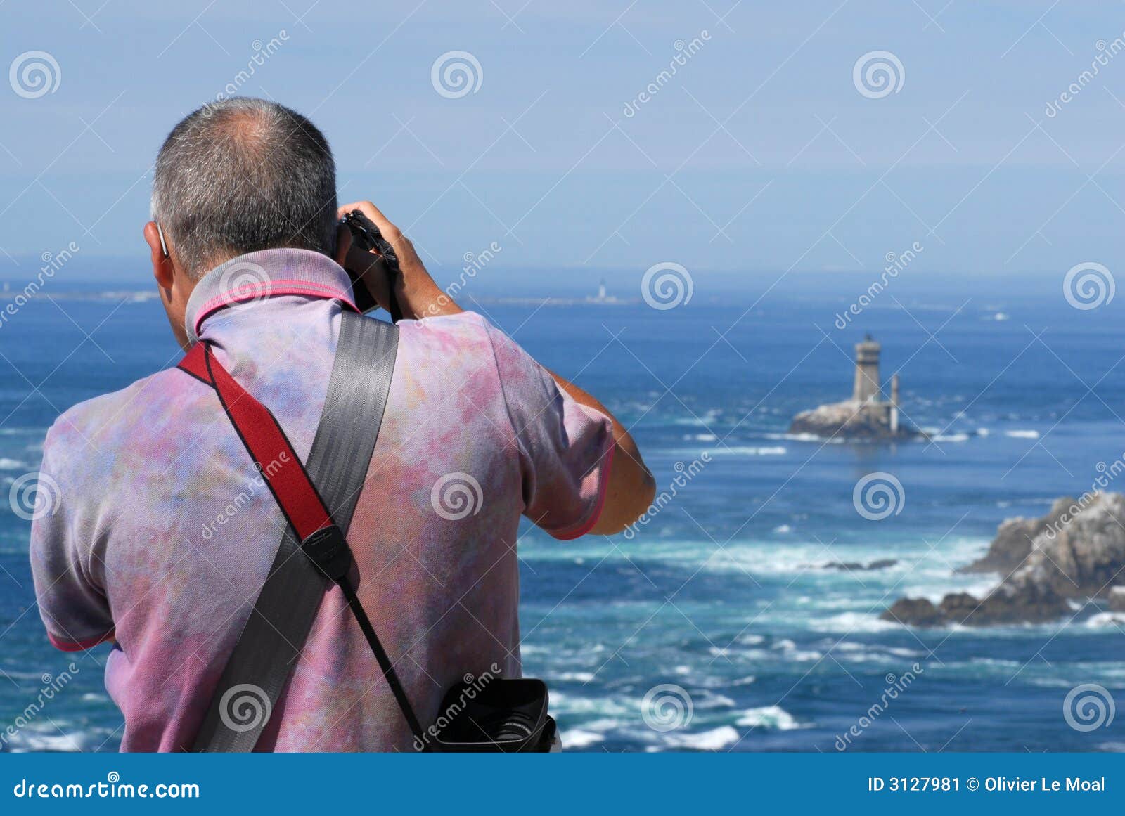 Photographer Behind the Sea Stock Image - Image of male, photographer ...