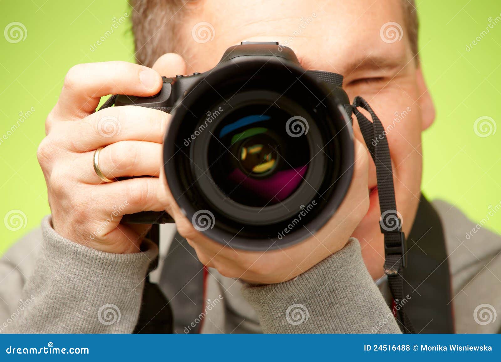 Photographer with camera stock photo. Image of caucasian - 24516488
