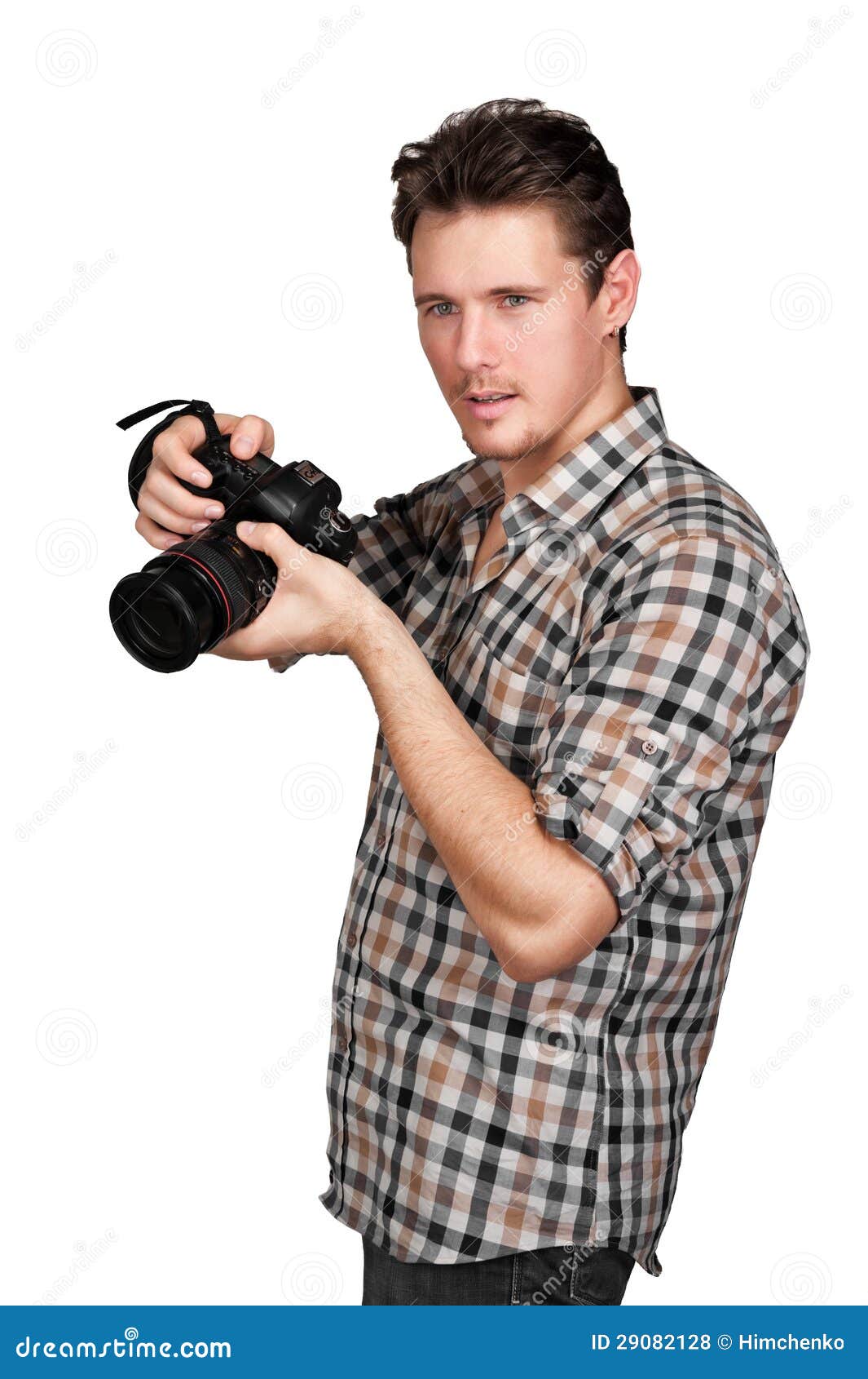 Photographer with a camera stock photo. Image of creative - 29082128