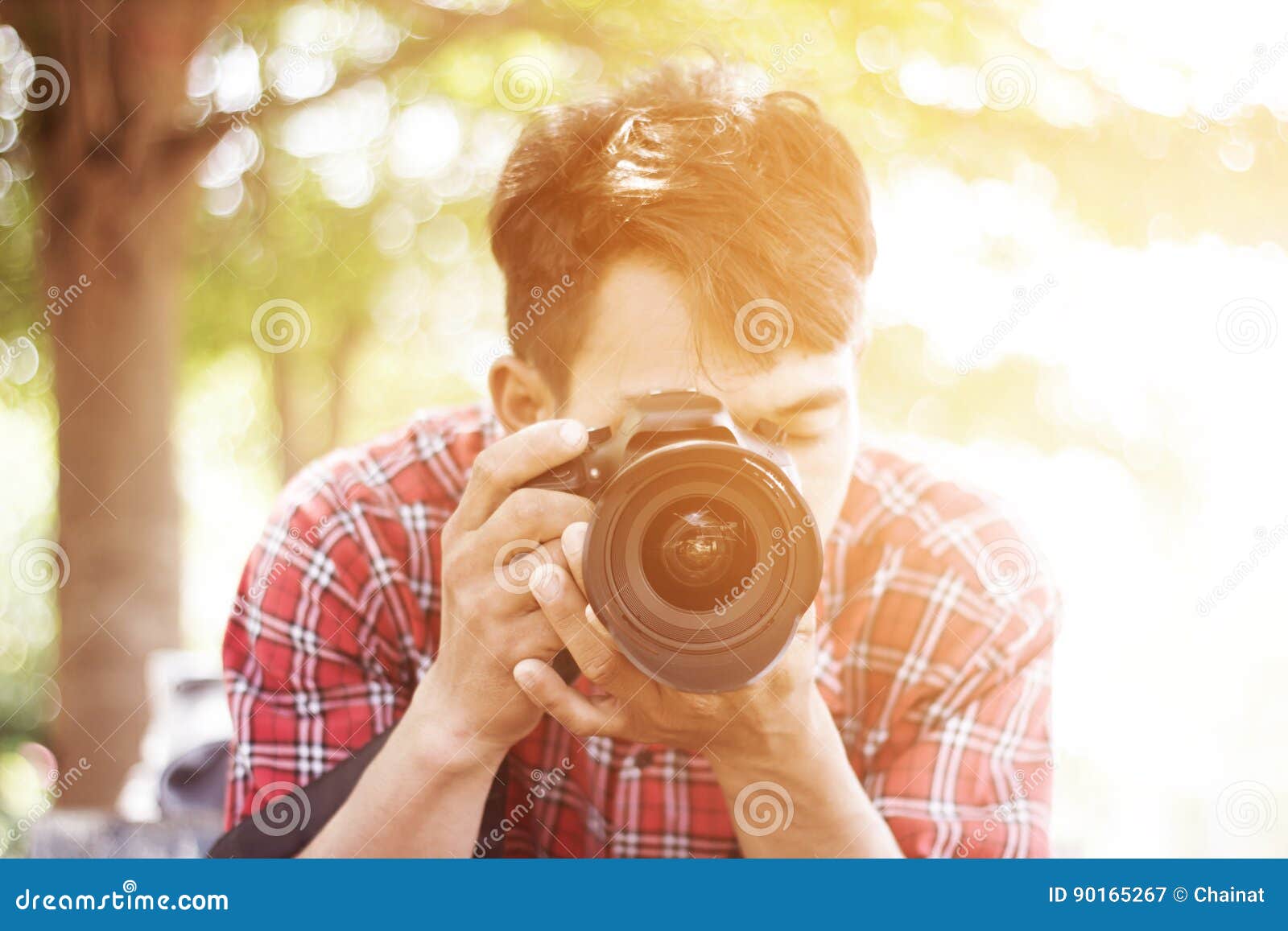 Photographer with Cameras stock image. Image of person - 90165267