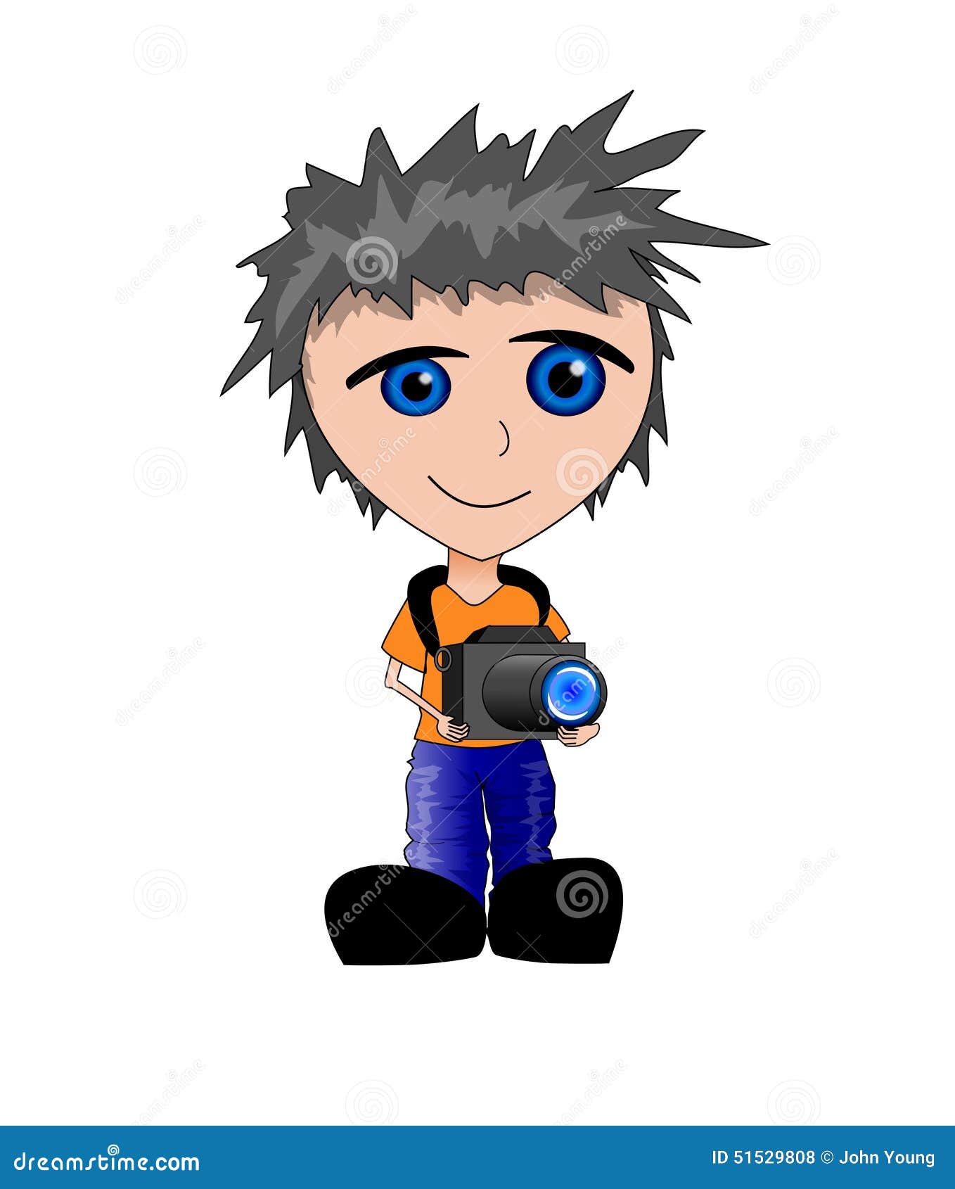 Photographer stock illustration. Illustration of character - 51529808