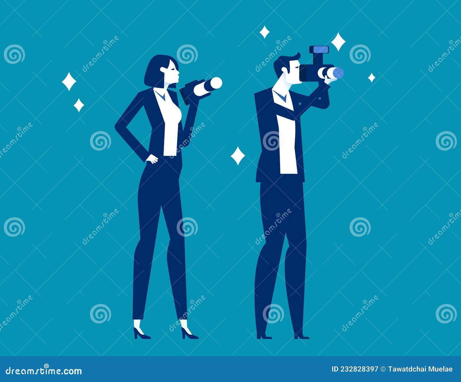 Photographer Character Style Design. Flat Cartoon Vector Illustration ...