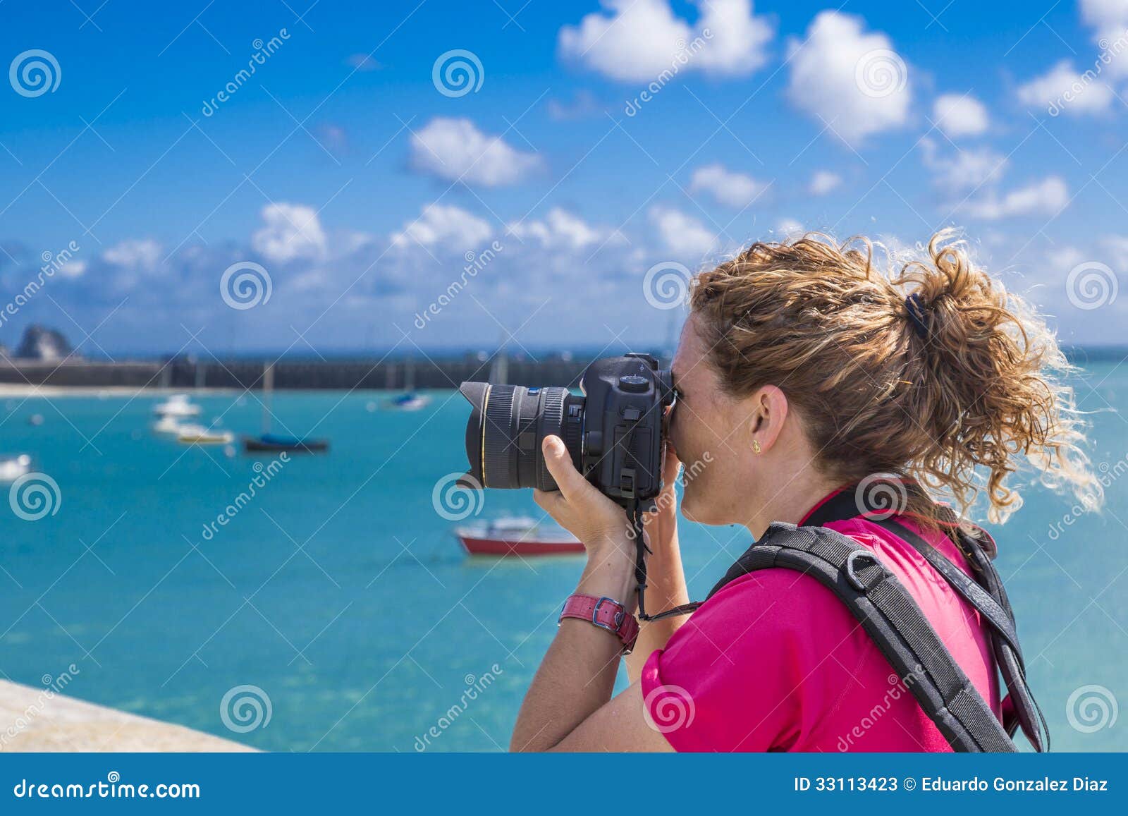 Photographer doing photos stock image. Image of panoramic - 33113423