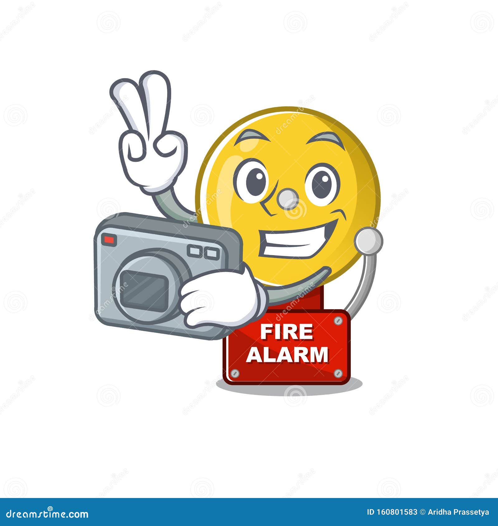 Photographer Fire Alarm with the Character Shape Stock Vector ...
