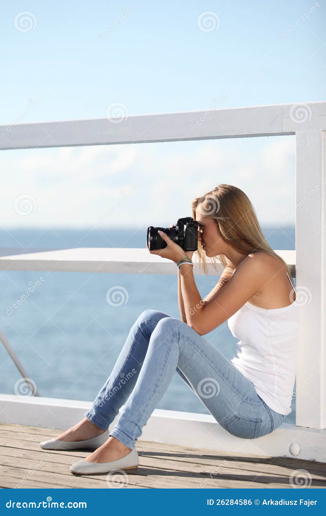 Photographer girl stock photo. Image of summer, person - 26284586