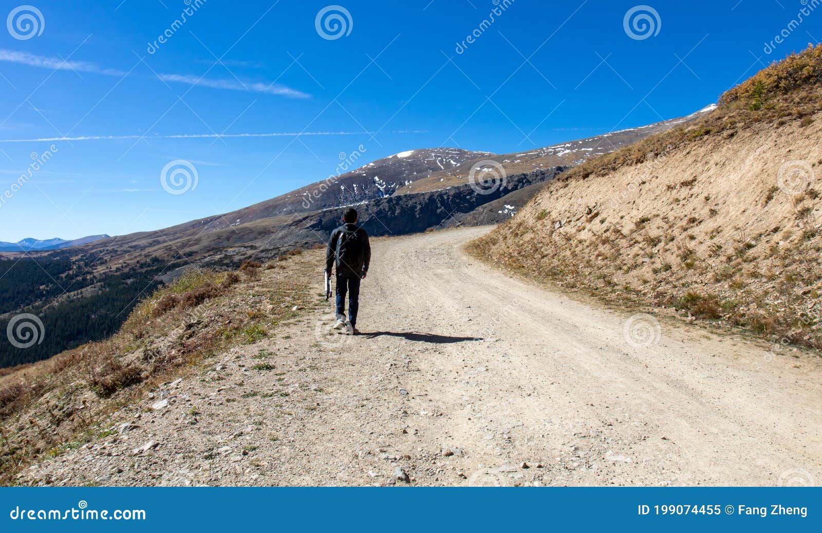 Photographer Hiking on the Hoosier Pass Stock Image - Image of outdoor ...
