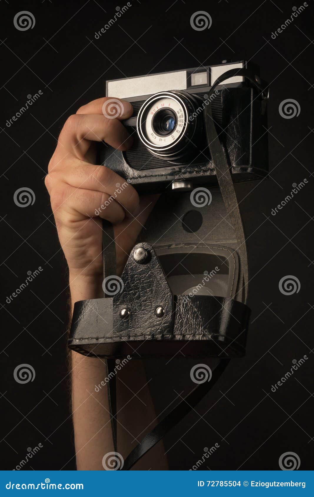 Photographer Holding a Old Camera in the Hand Stock Photo - Image of ...