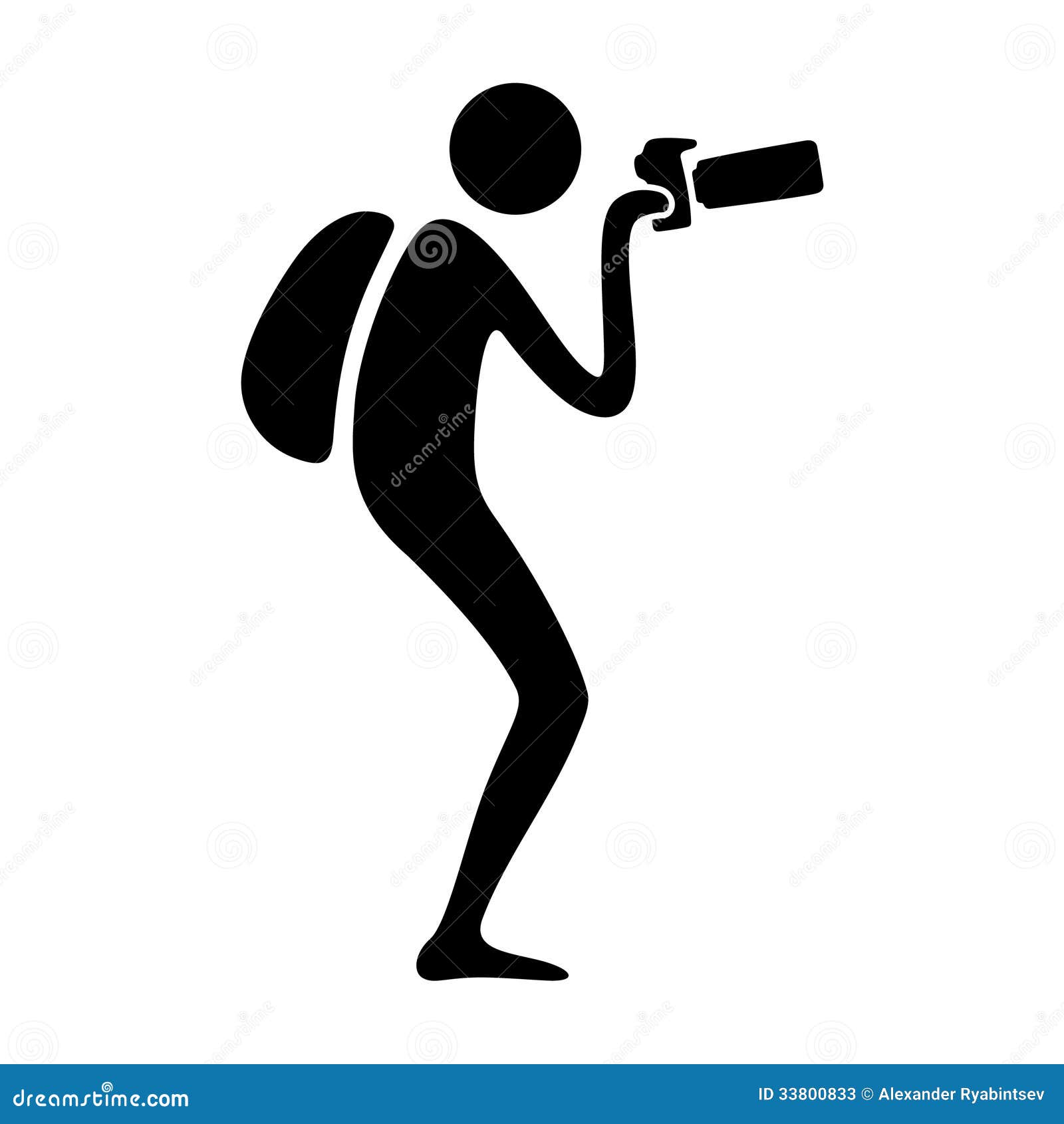 Photographer icon stock vector. Illustration of body - 33800833