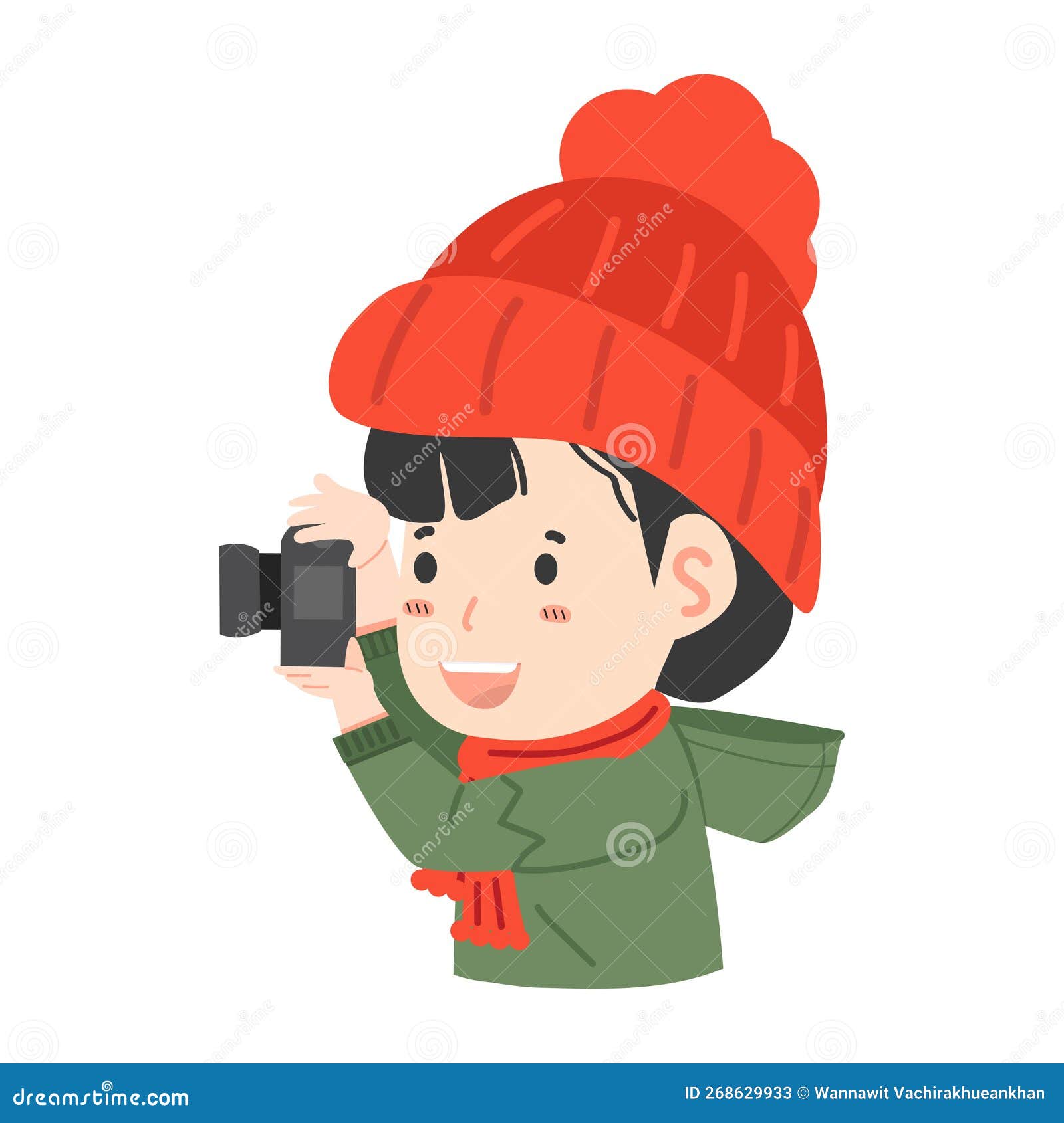 Photographer Kid Girl Take Camera Stock Vector - Illustration of ...