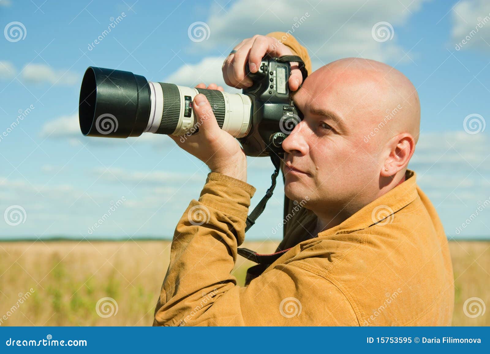 Photographer man stock image. Image of cloud, adult, male - 15753595