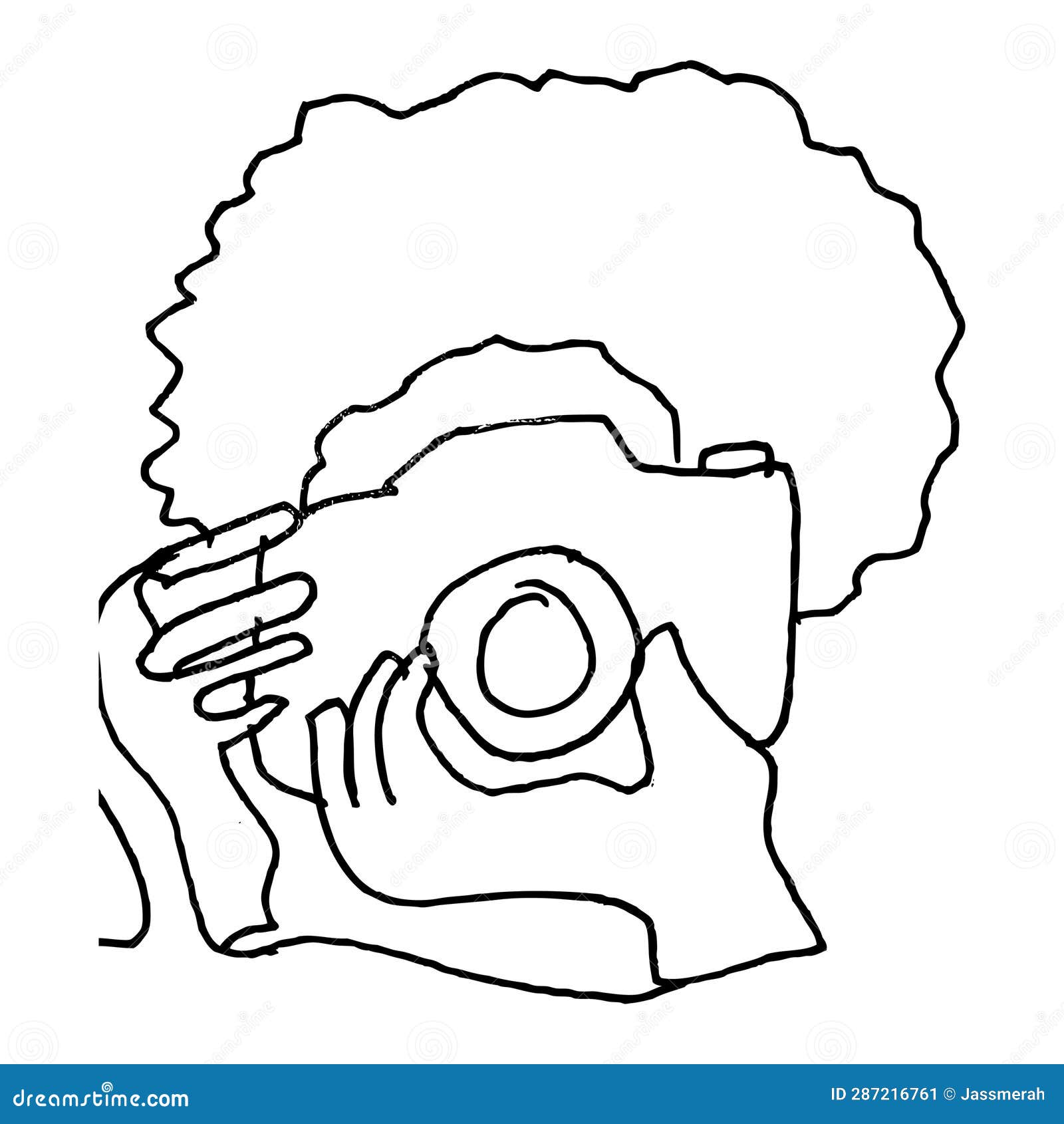 Photographer Man, Simple Hand Draw Sketch Vector, Isolated on White ...