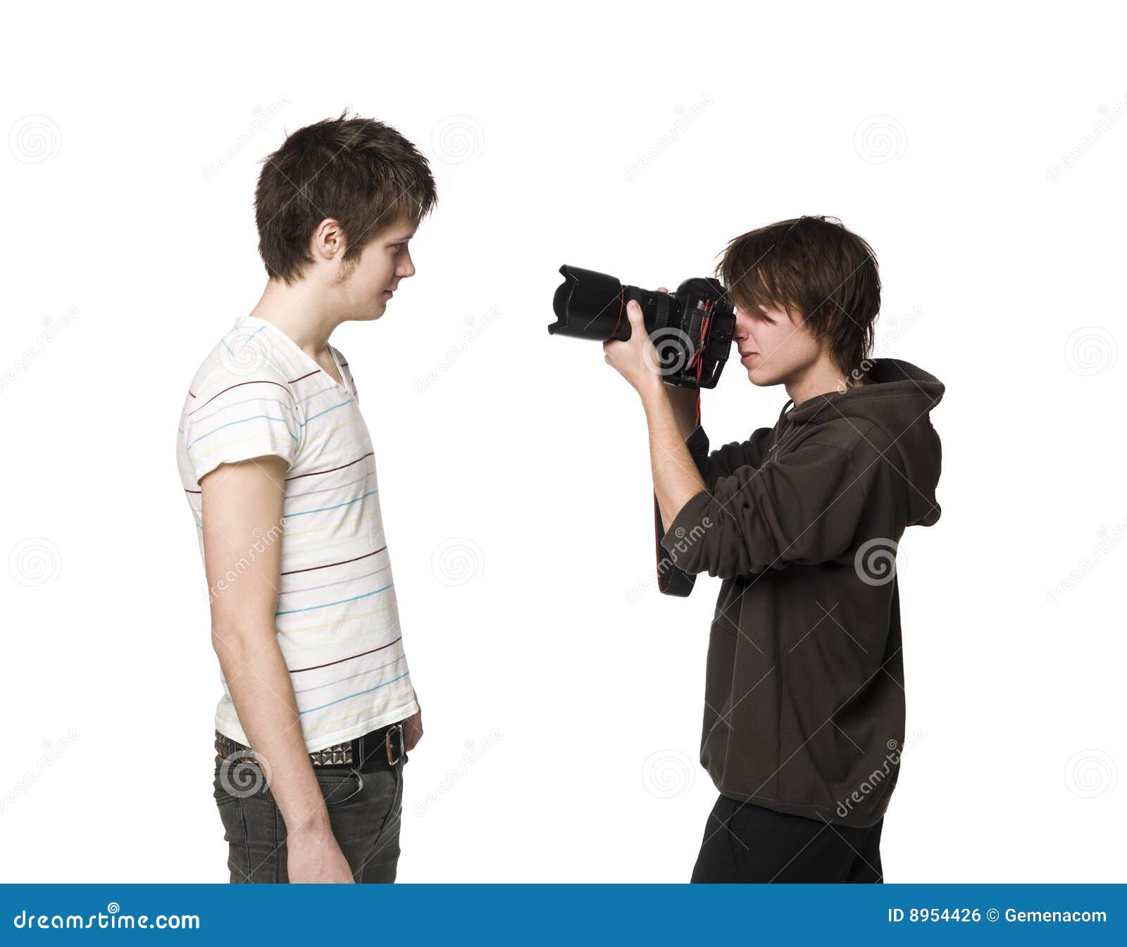 Photographer and model stock photo. Image of boys, couple - 8954426