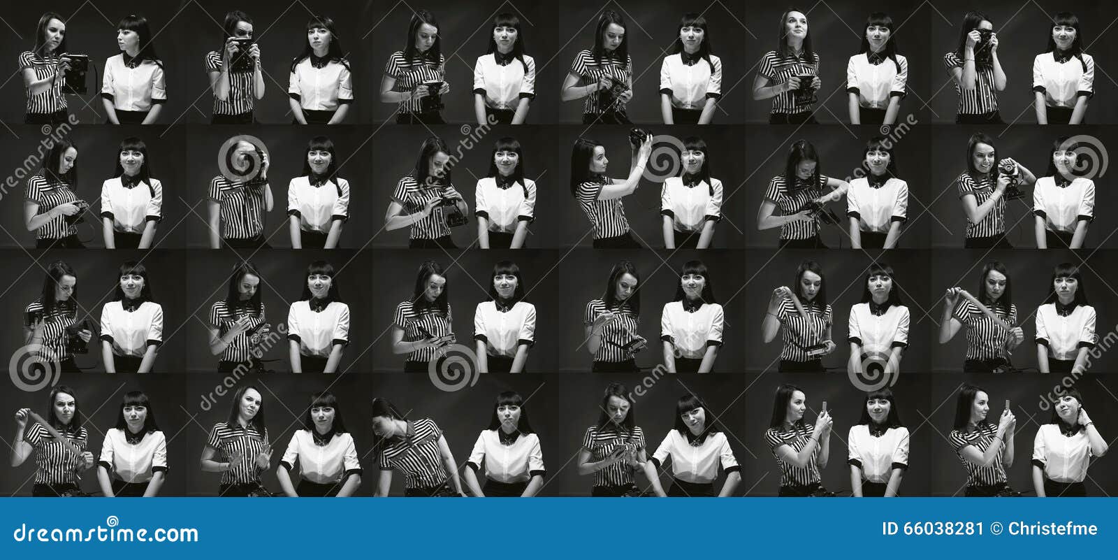 Photographer and Model - Collage Stock Image - Image of story ...