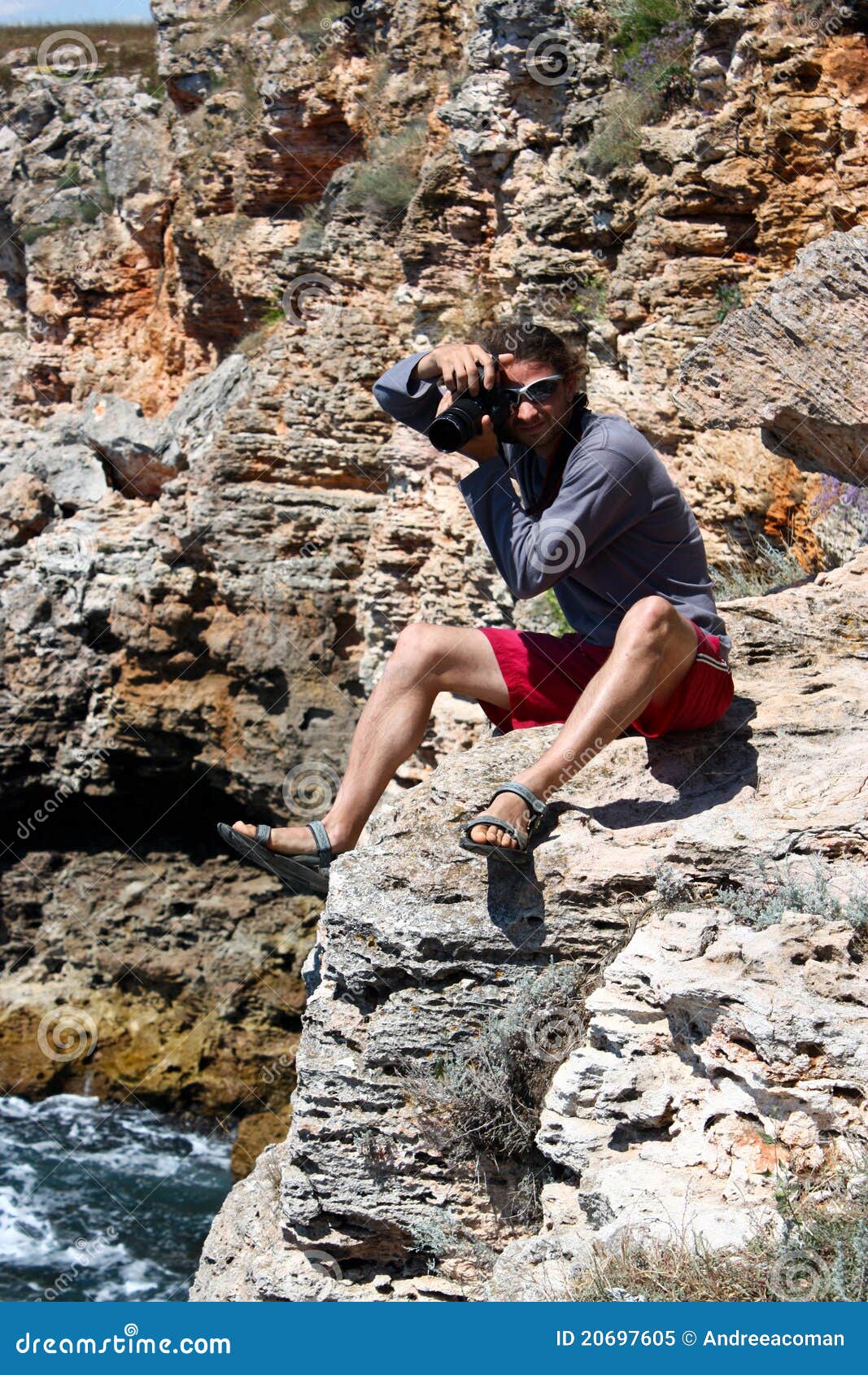 Photographer outdoor stock image. Image of male, multimedia - 20697605