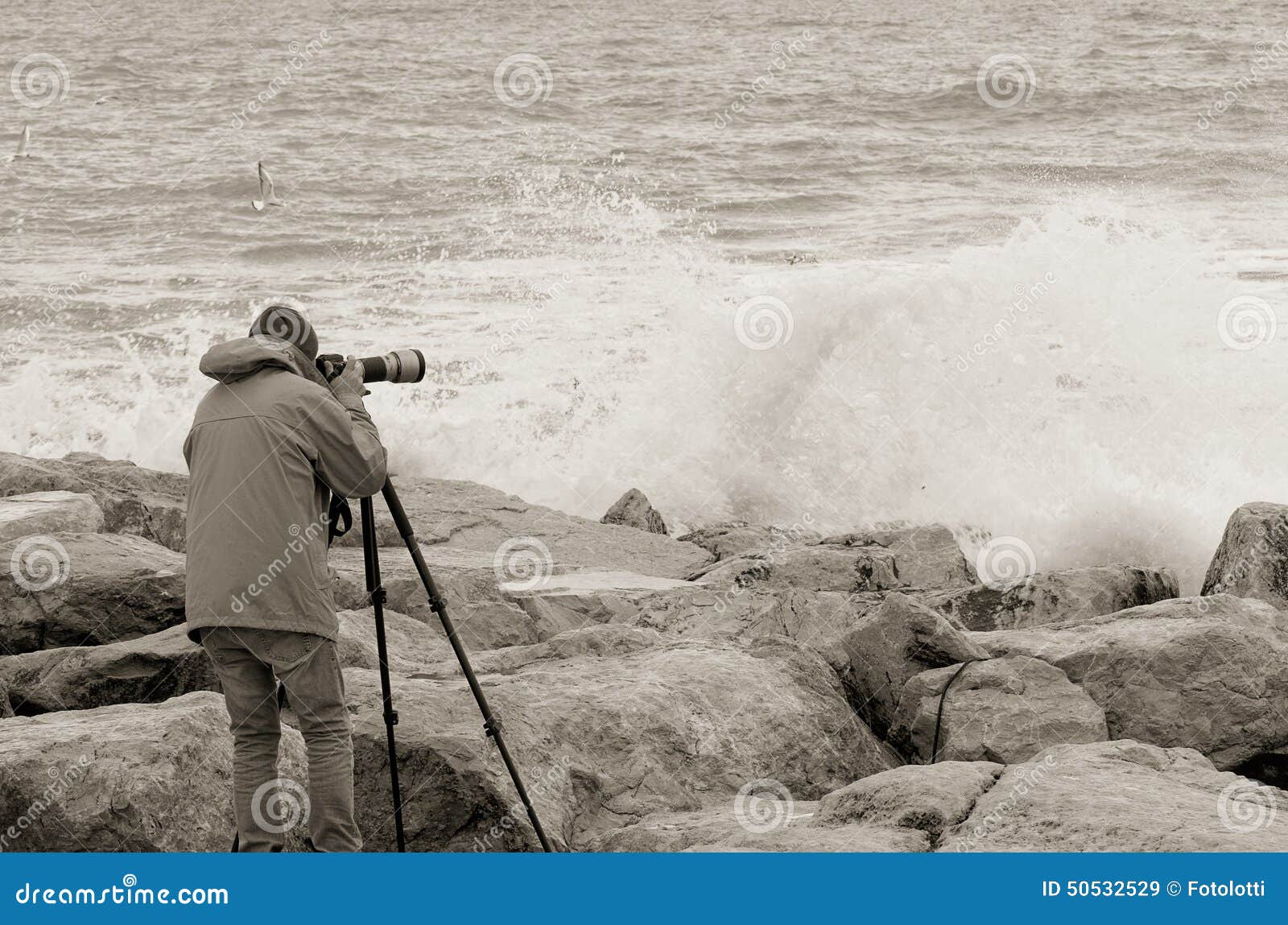Photographer Over the Cliff Stock Image - Image of cliff, recreation ...