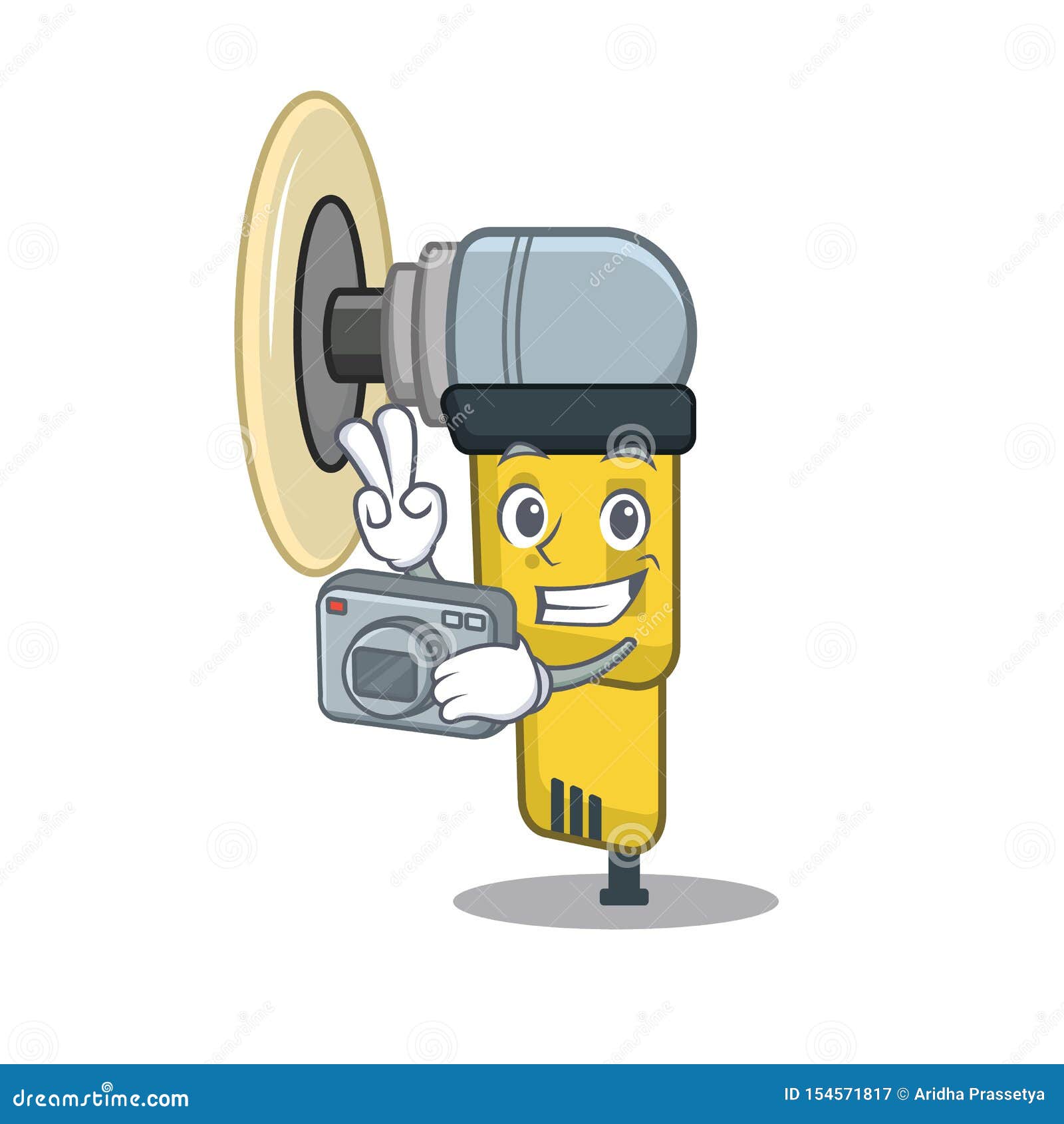Photographer Pneumatic Sander Isolated with the Cartoon Stock Vector ...